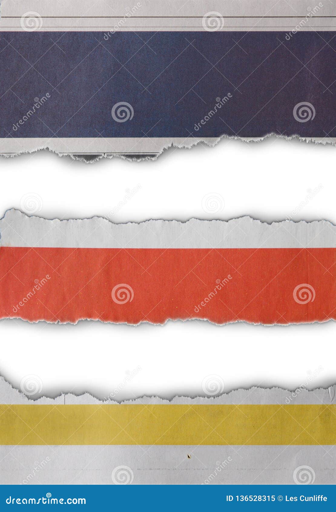 Torn pieces of paper stock image. Image of close, torn - 136528315