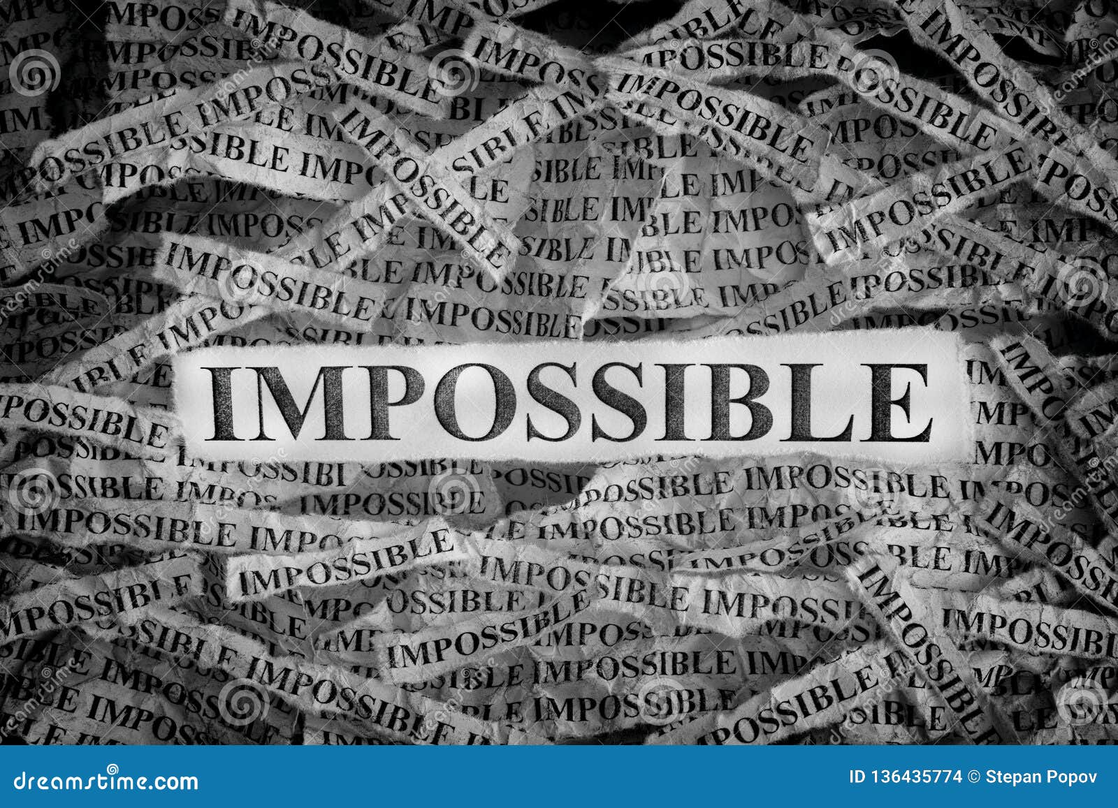 Words Impossible Unable Concept Handwritten On Wooden Log Background ...