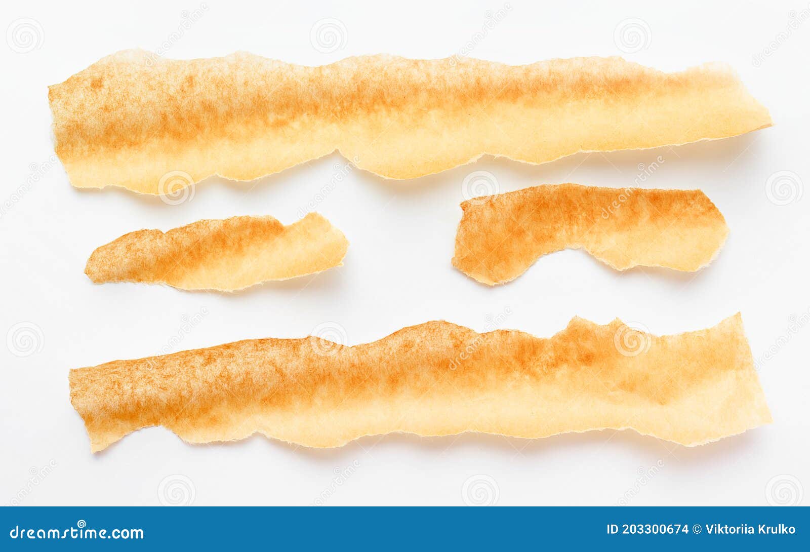 Torn Pieces of Parchment for Notes Stock Photo - Image of copy, label ...