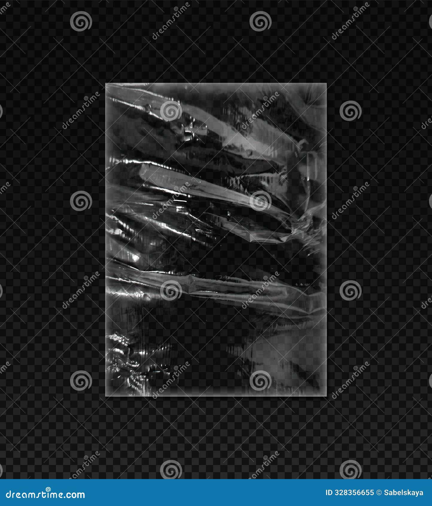 Torn Plastic Vinyl Wrap Vector Illustration Stock Illustration ...