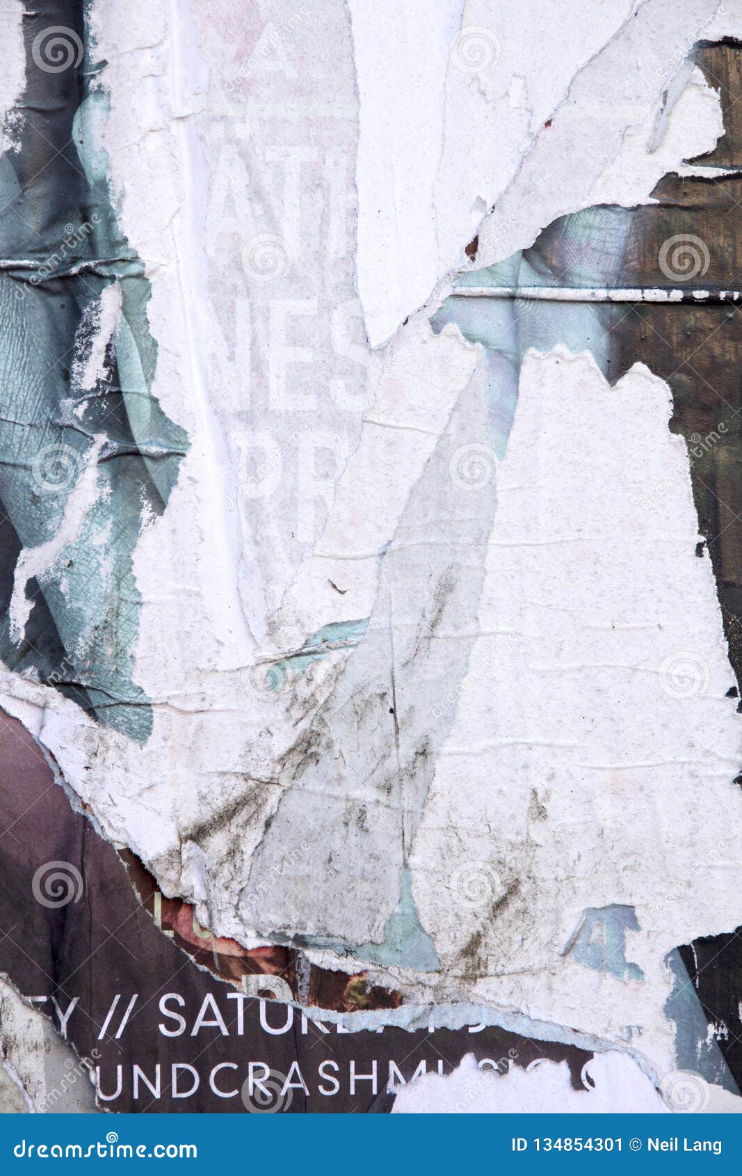 Torn poster stock image. Image of frame, background - 134854301