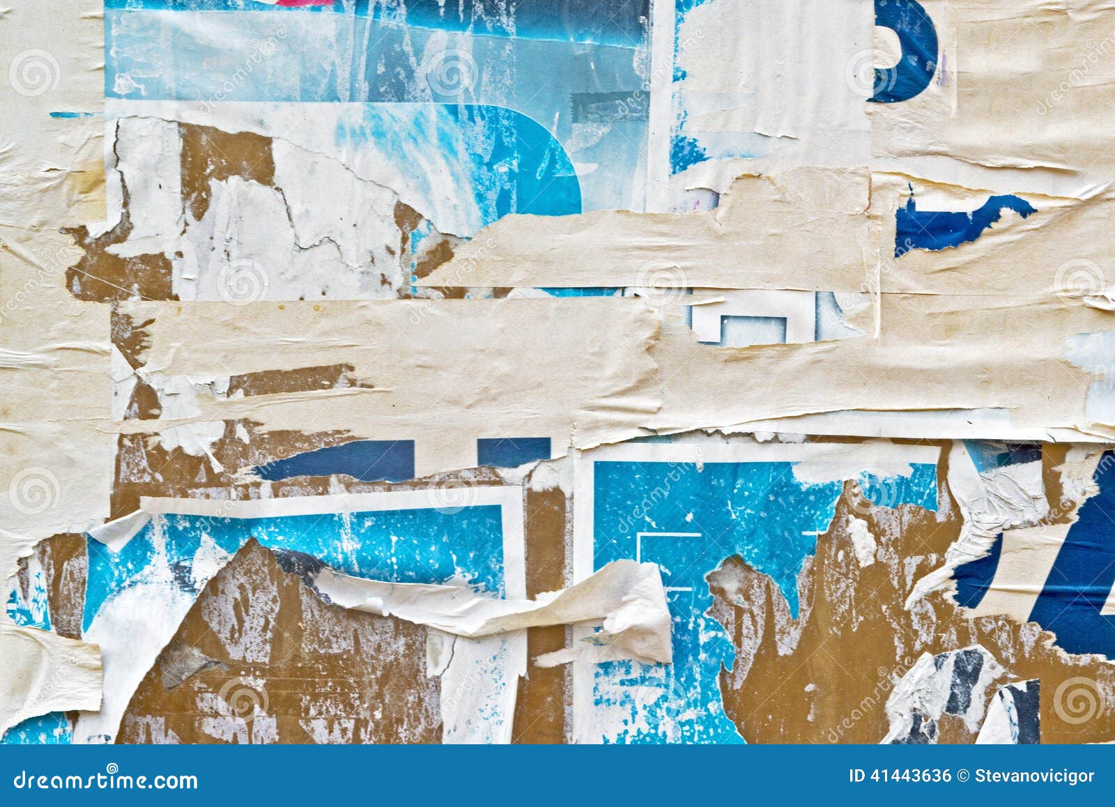 Torn Poster After Vote On Tin Textured Wall. Ripped Newspaper Royalty ...