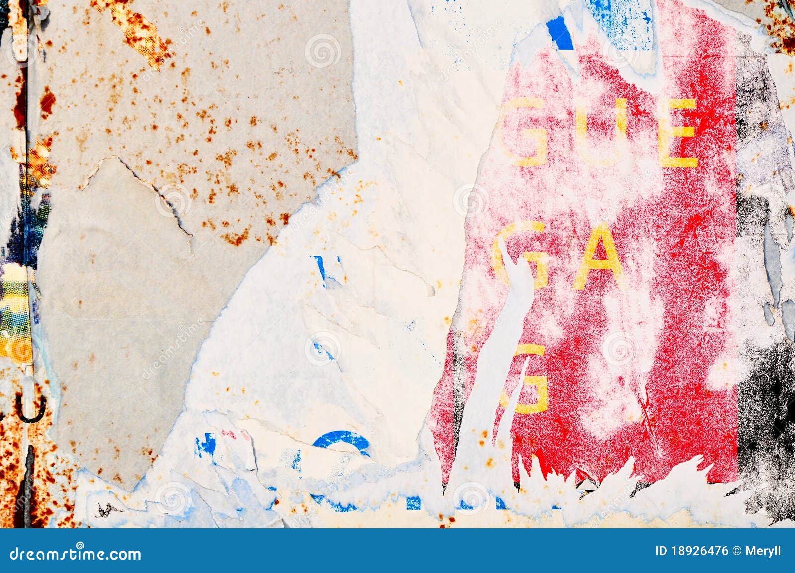 Torn Poster Paper On The Wall Royalty-Free Stock Image | CartoonDealer ...