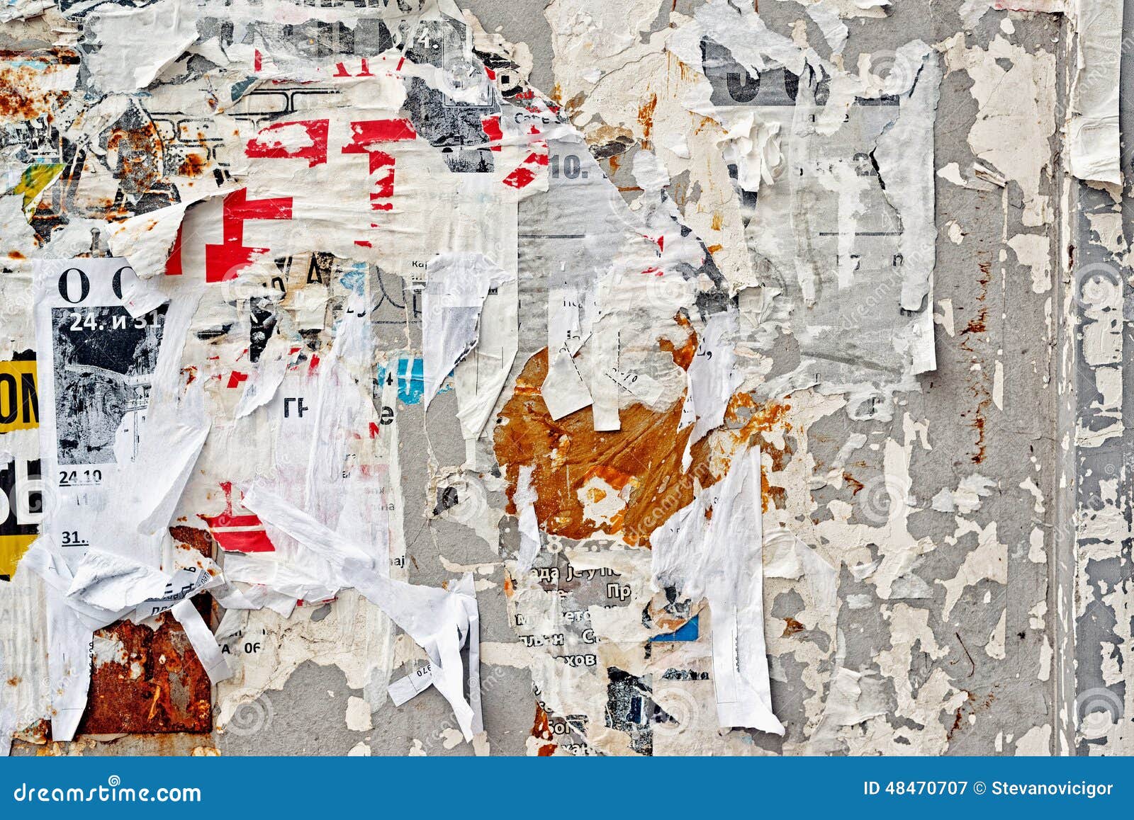 Torn Poster Wall Texture Royalty-Free Stock Image | CartoonDealer.com ...