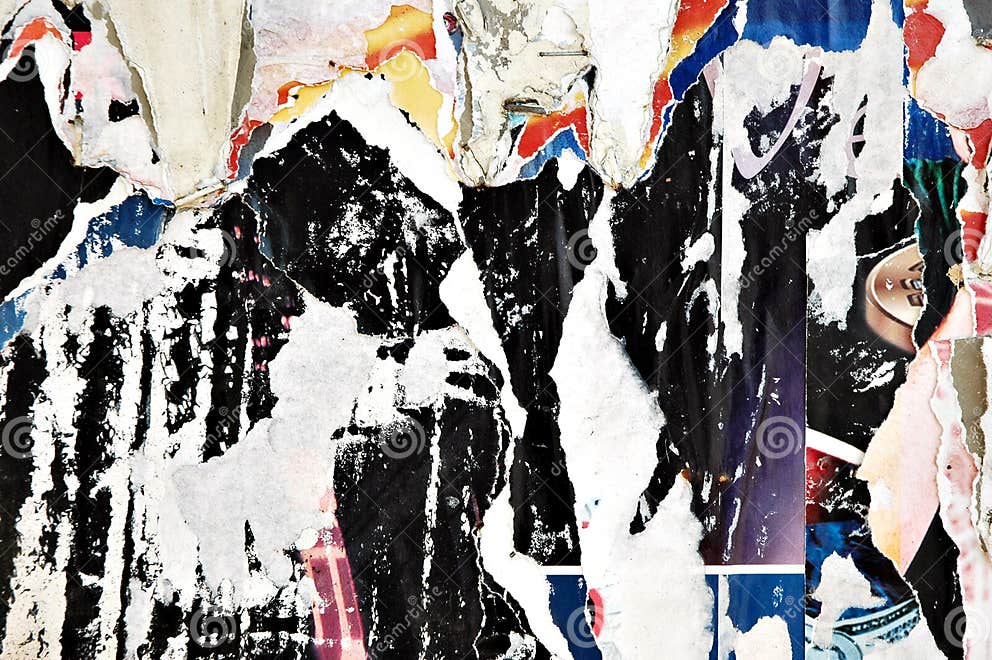 Torn Posters stock photo. Image of destroyed, messy, rotting - 1631266