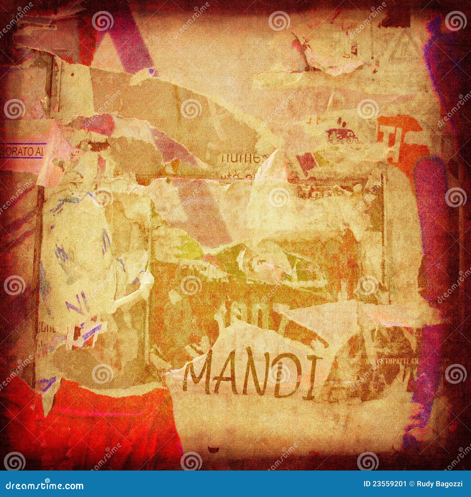 Torn posters background stock illustration. Illustration of worn - 23559201