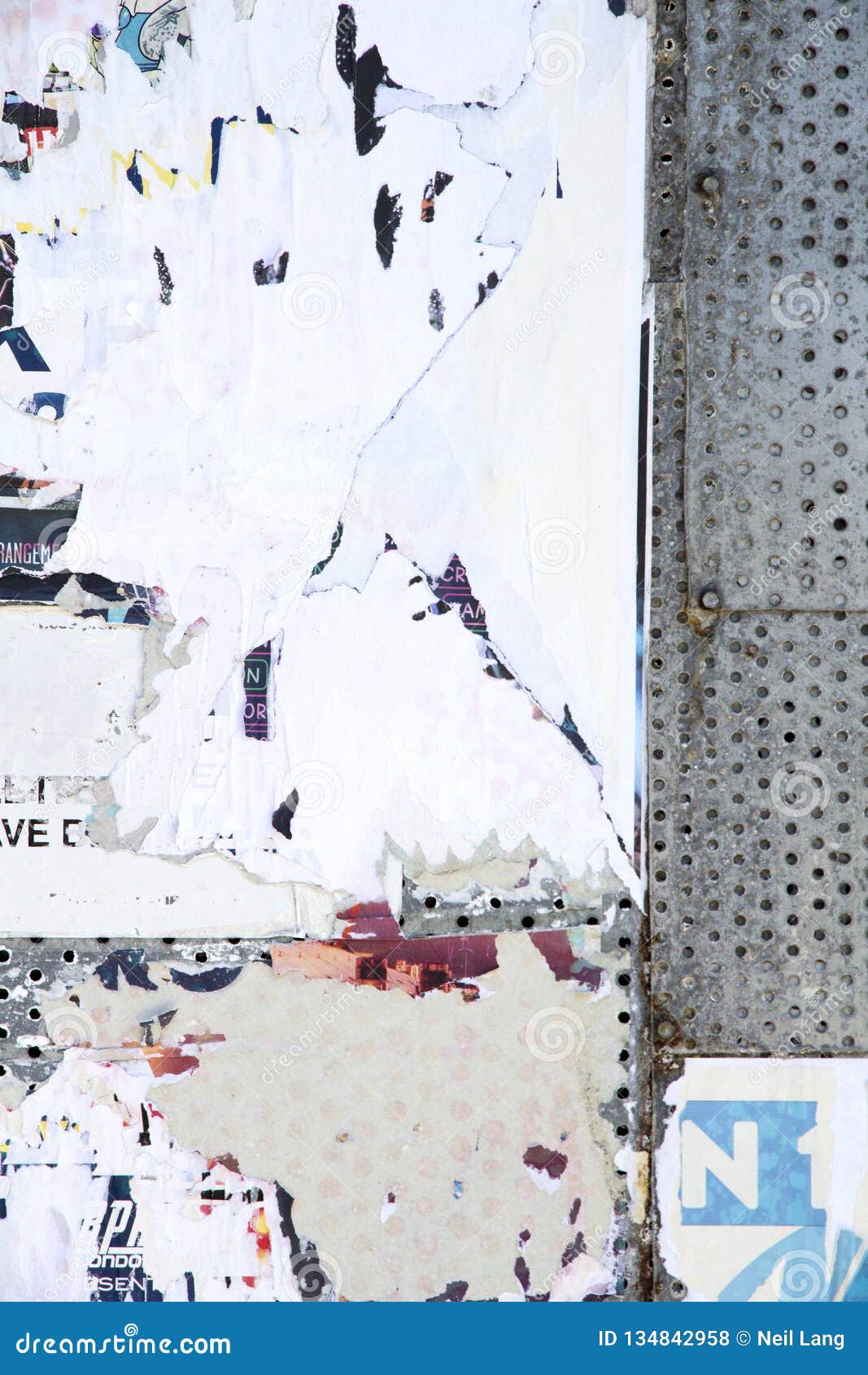 Torn posters editorial stock photo. Image of design - 134842958