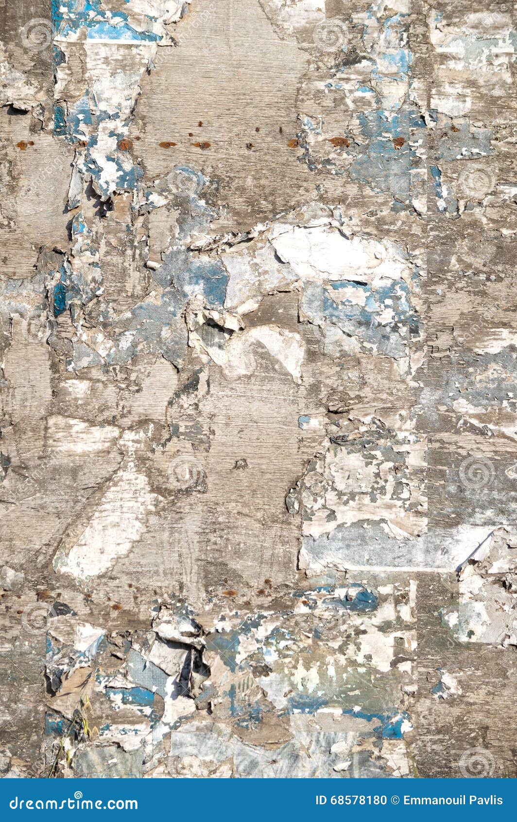 Torn posters close up stock photo. Image of glue, pieces - 68578180