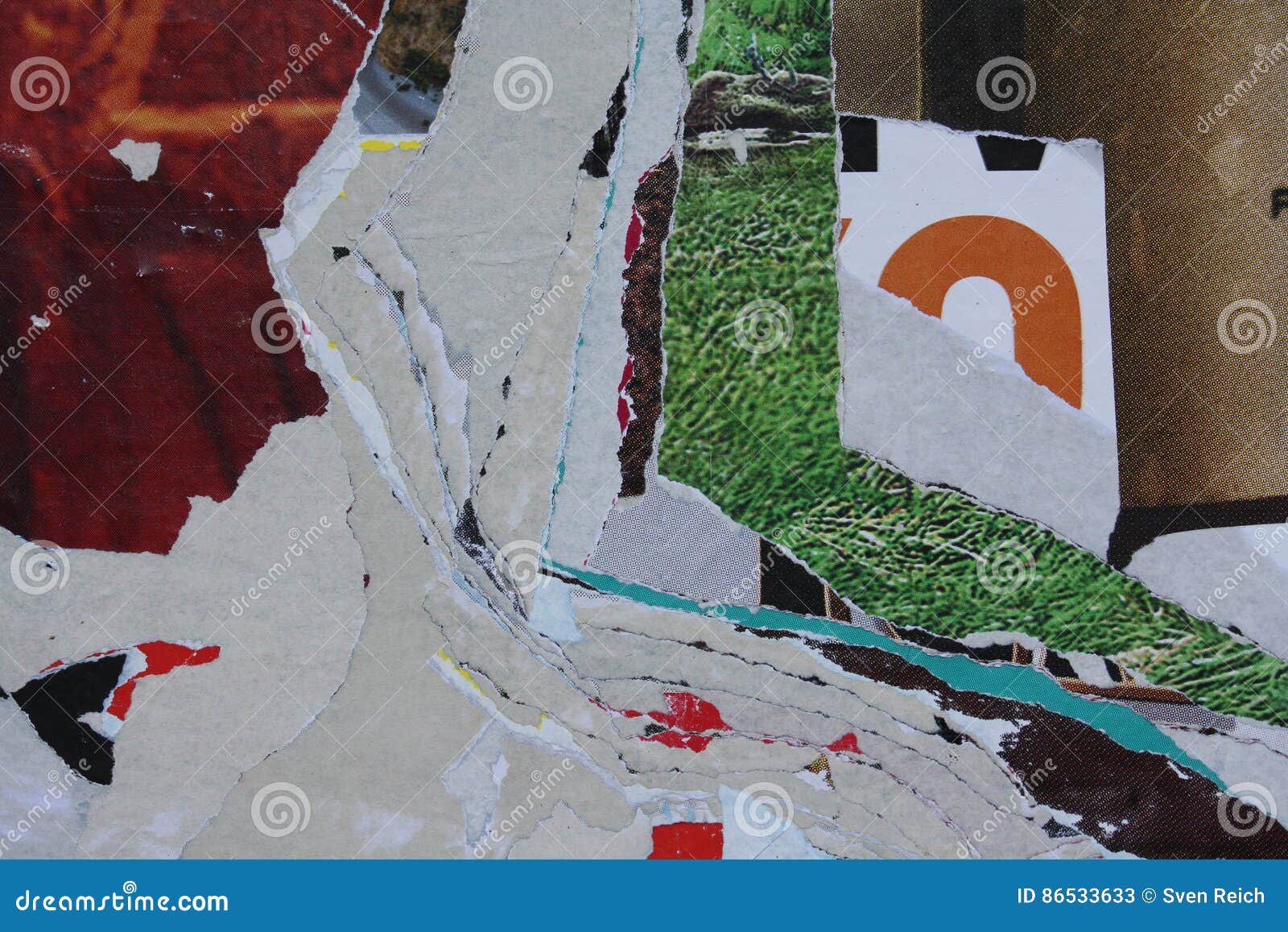 Torn posters stock image. Image of advertisement, damaged - 86533633