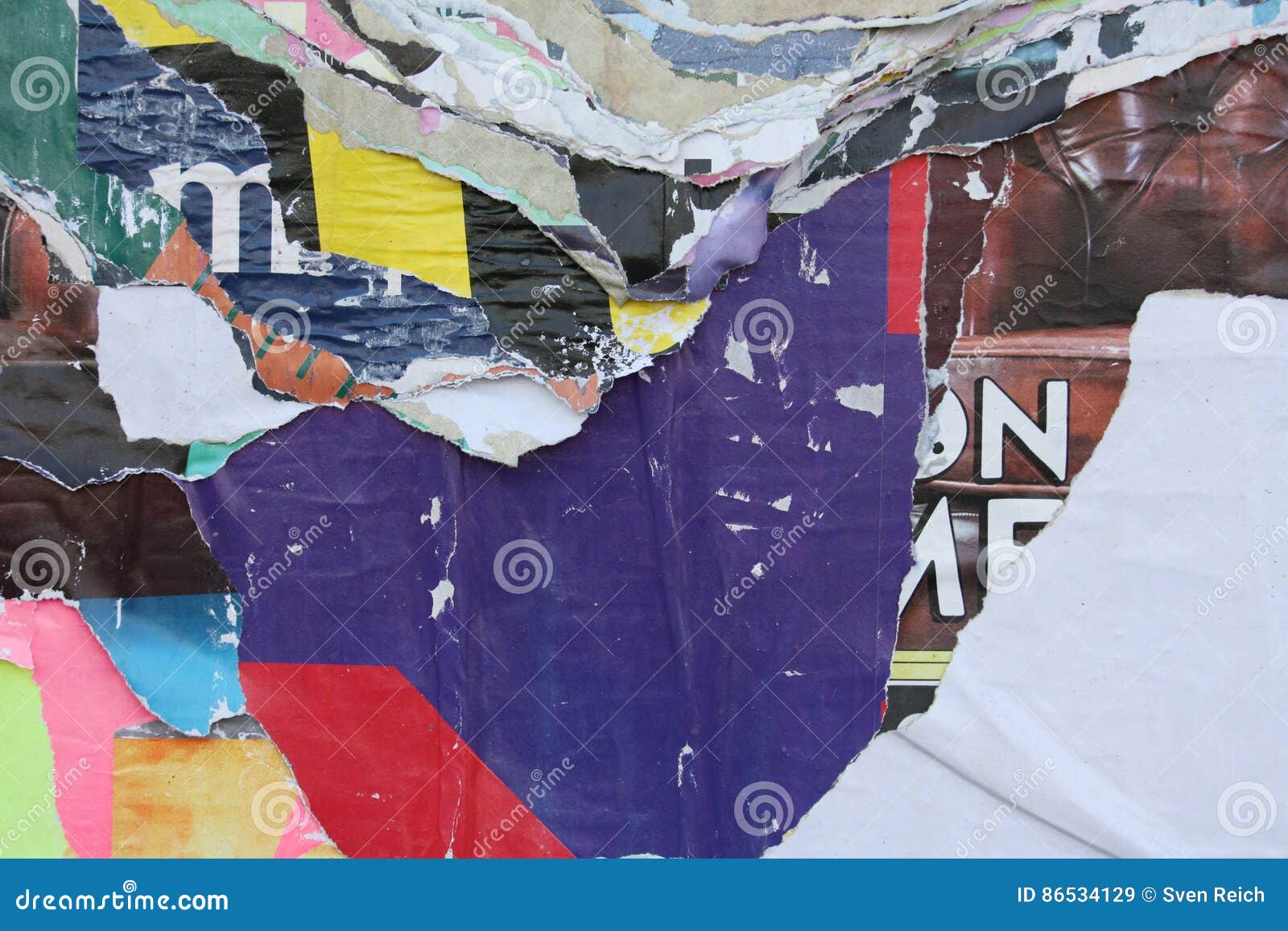 Old Torn Posters Royalty-Free Stock Photography | CartoonDealer.com ...