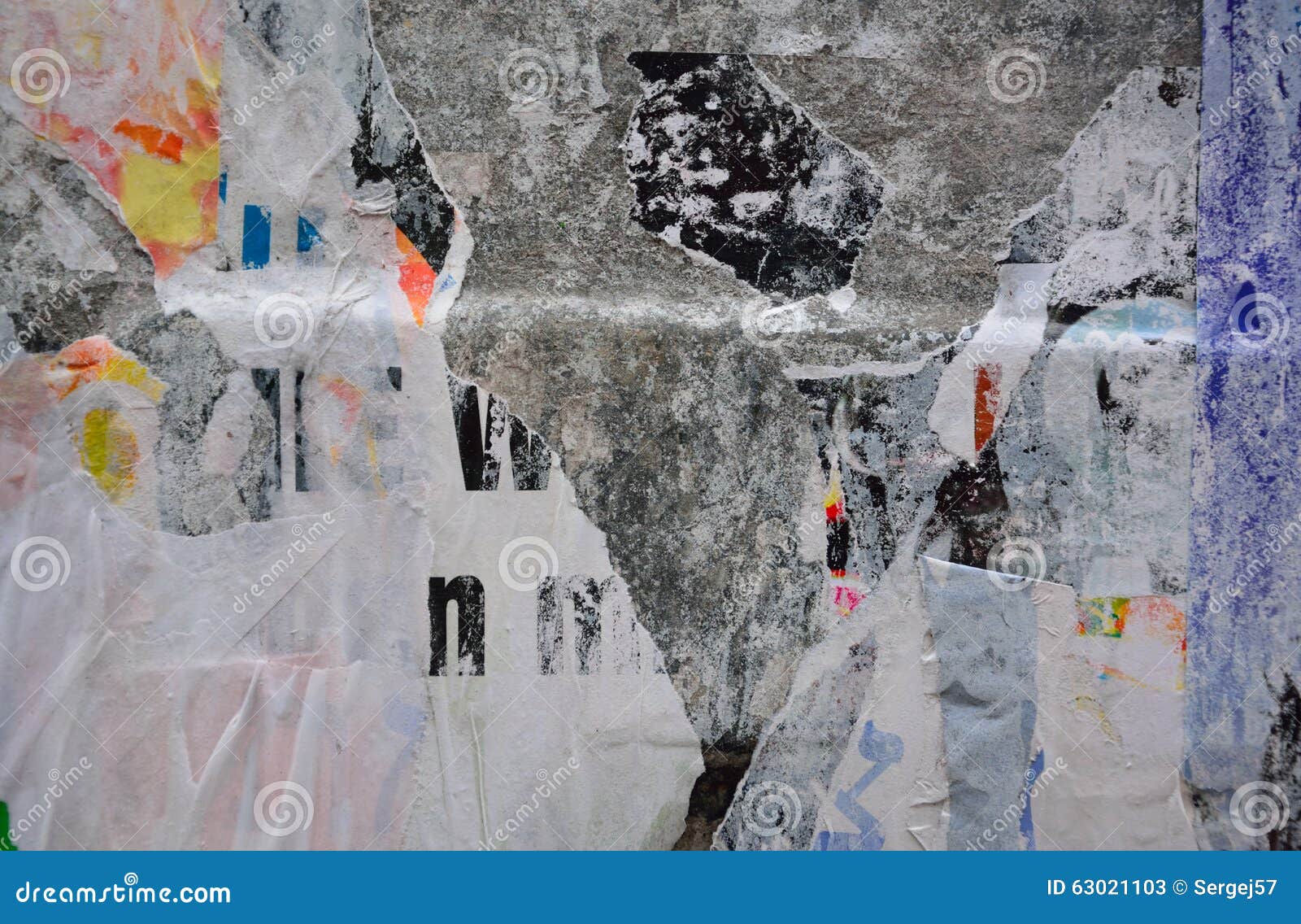 Torn posters stock image. Image of dirty, decorative - 63021103