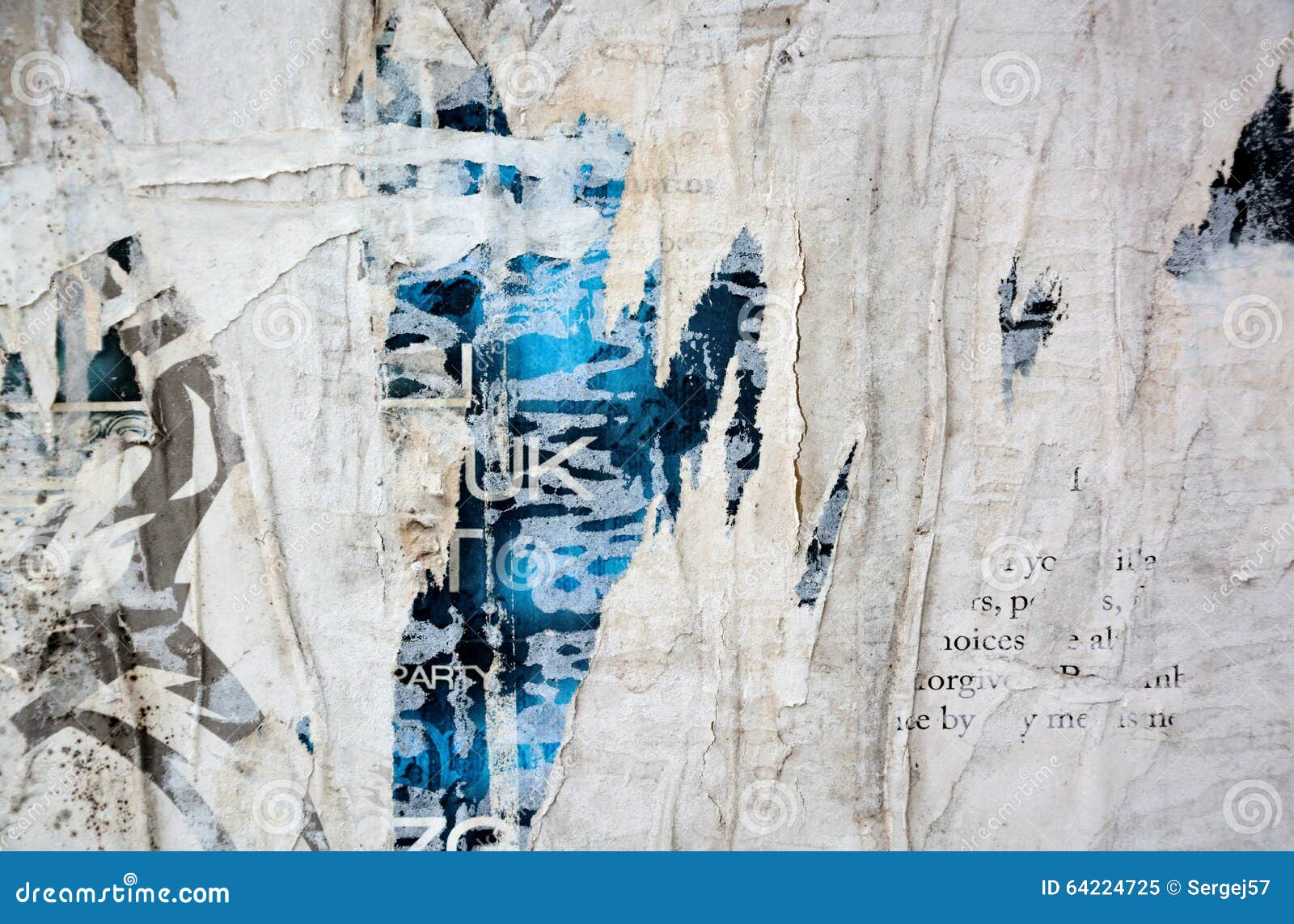 Torn posters stock image. Image of destroyed, damaged - 64224725