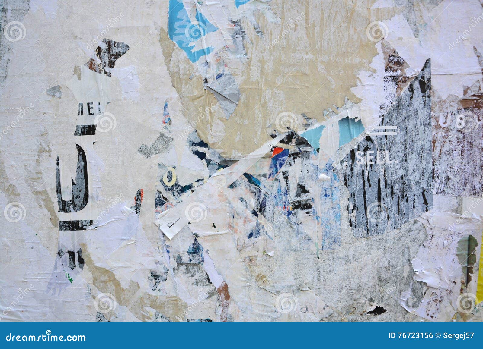 Torn posters stock photo. Image of notice, paint, creative - 76723156