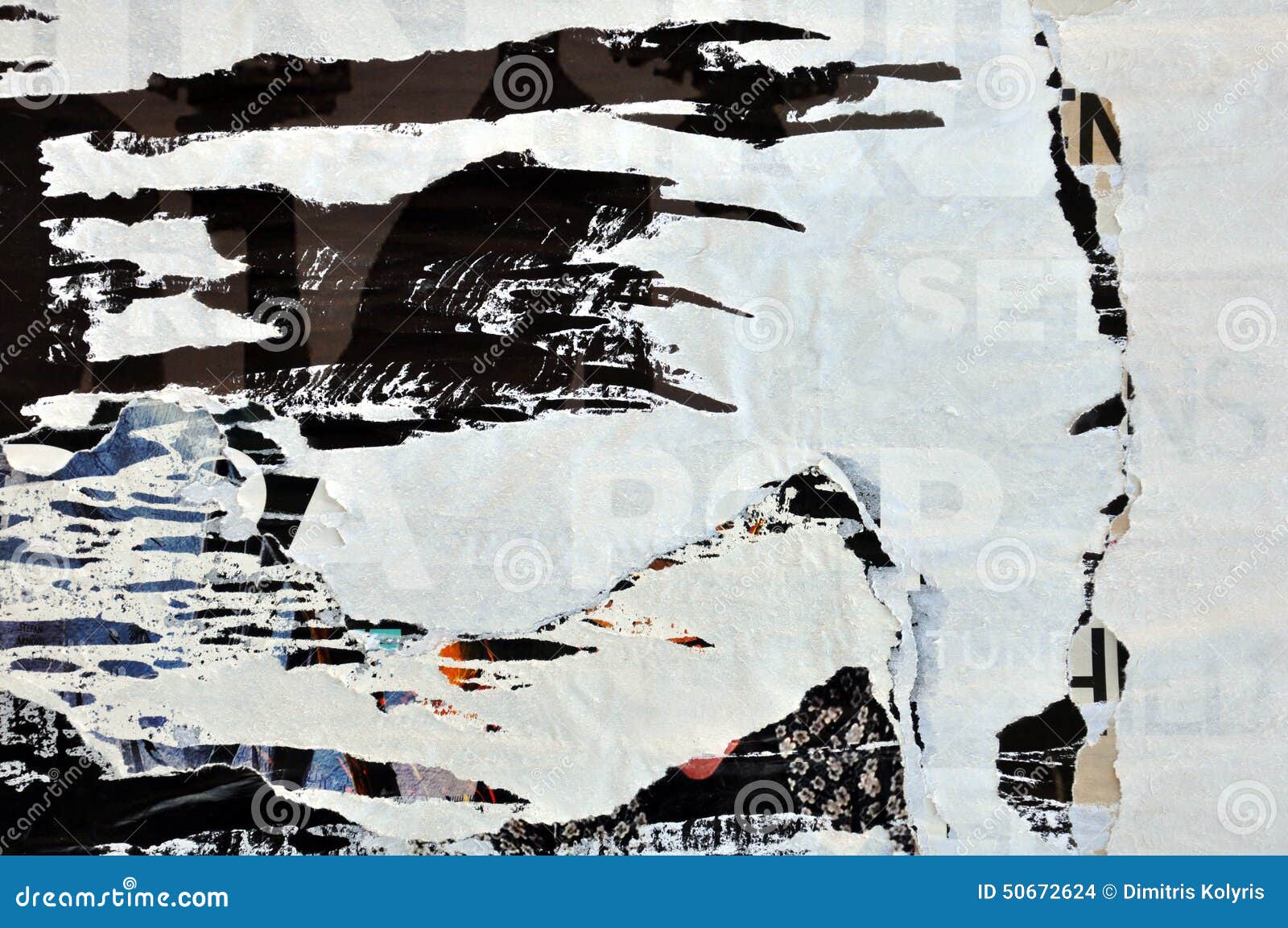 Torn Posters Grungy Paper Background Stock Photo - Image of smudged ...