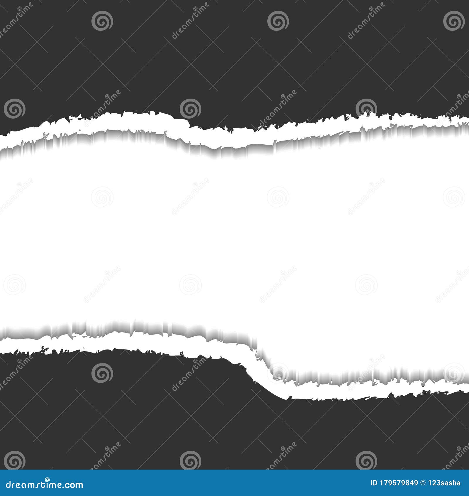 Torn Ragged Black Paper Edges. Vector Illustration Stock Vector ...