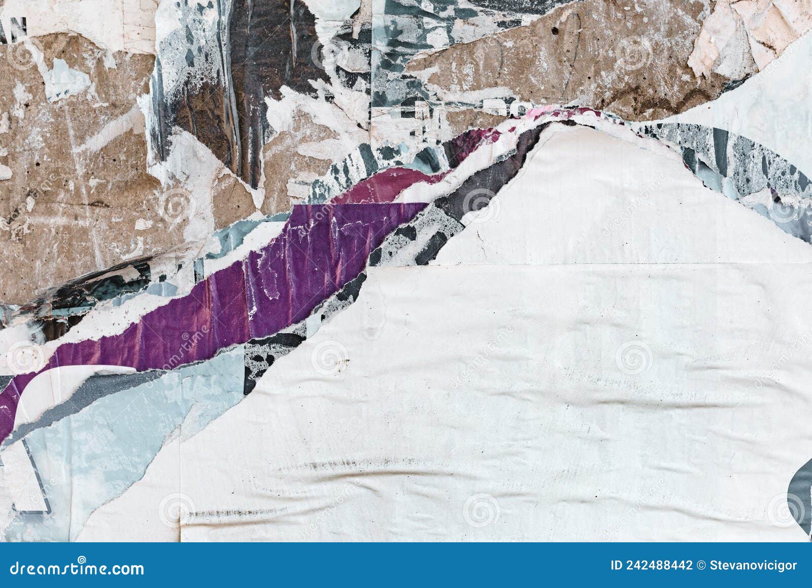 Torn Ragged Billboard Poster Paper Texture Royalty-Free Stock Image ...