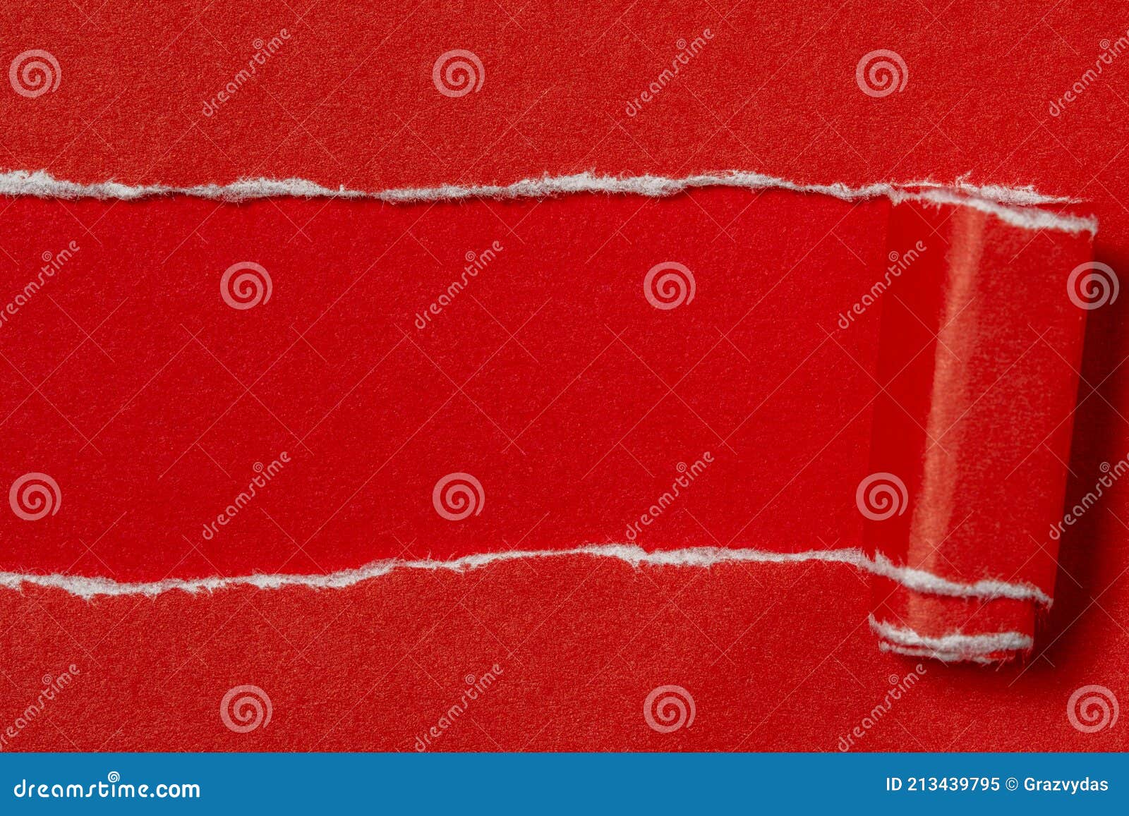 Torn Red Paper with Red Background Stock Image - Image of edge ...