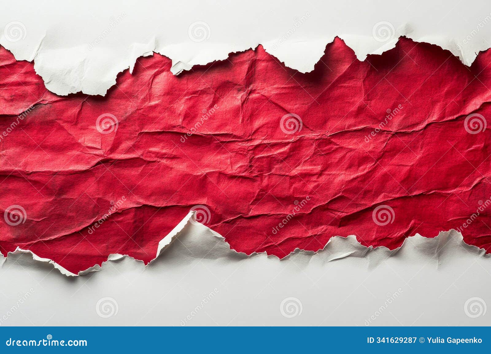 Torn Red Paper with a White Patch Revealing a Textured Background for ...
