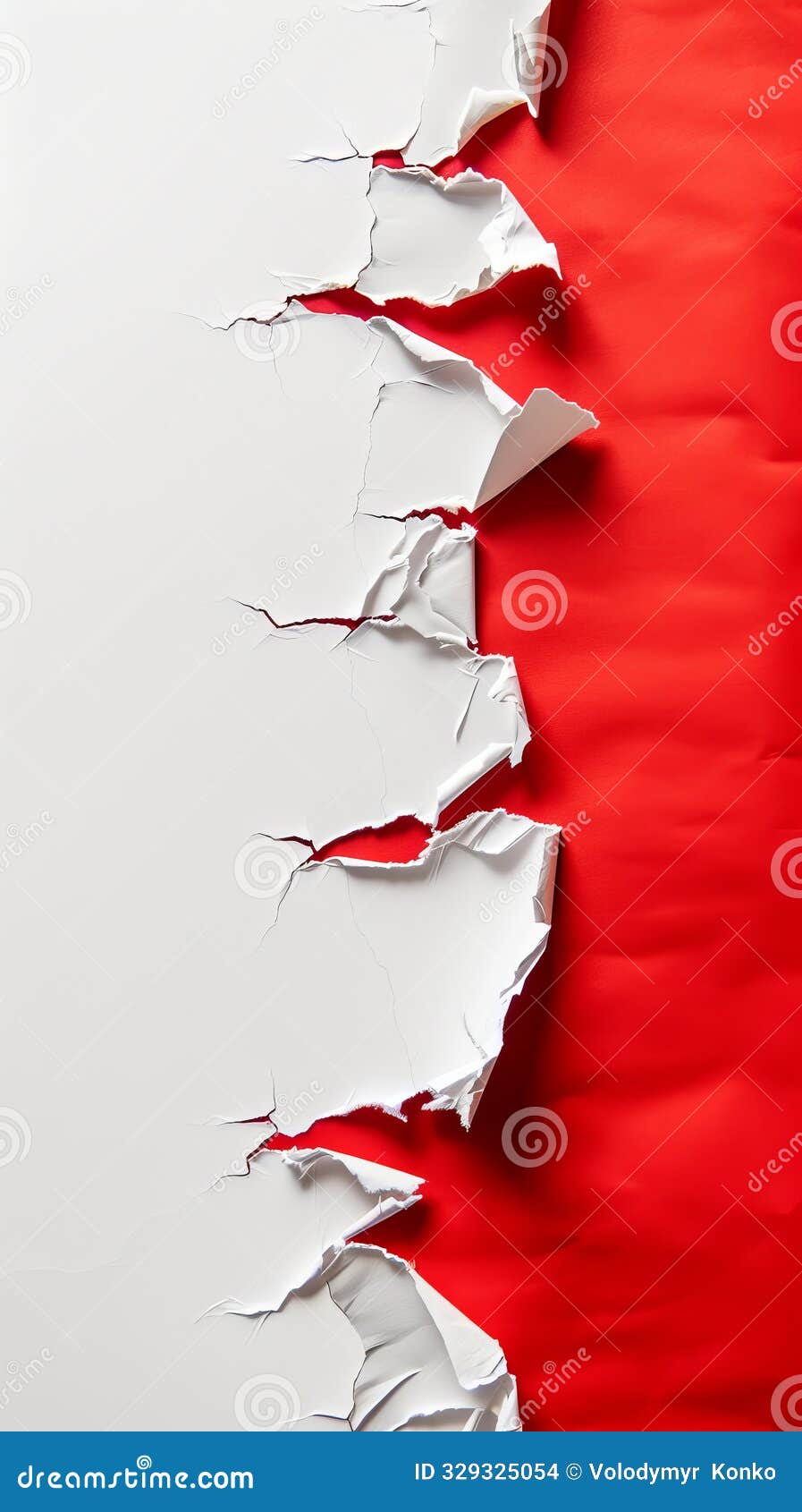 Torn Red and White Paper, Abstract Concept Stock Photo - Image of ...