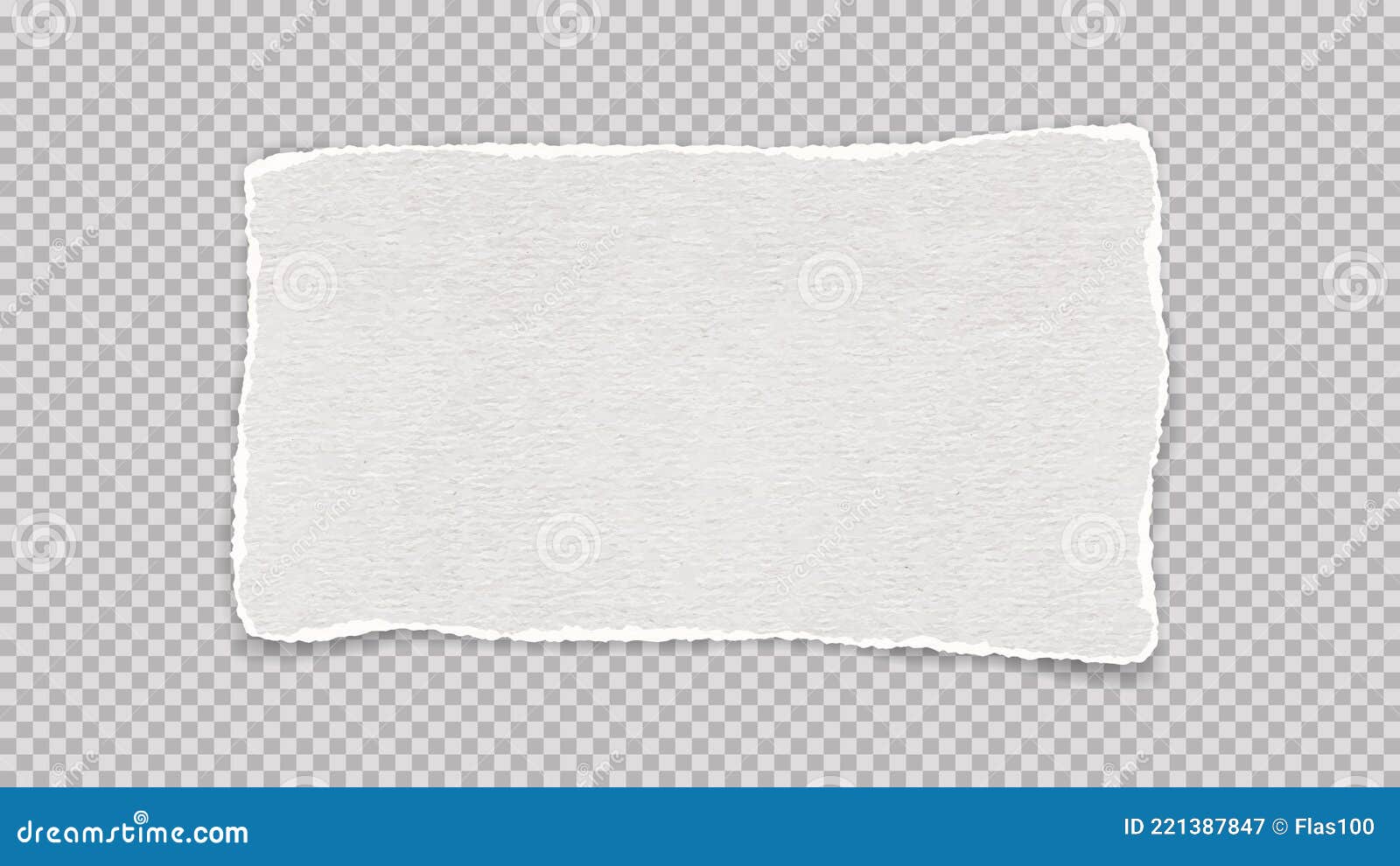 Torn, Ripped Horizontal White Paper Strip with Soft Shadow is on Grey ...