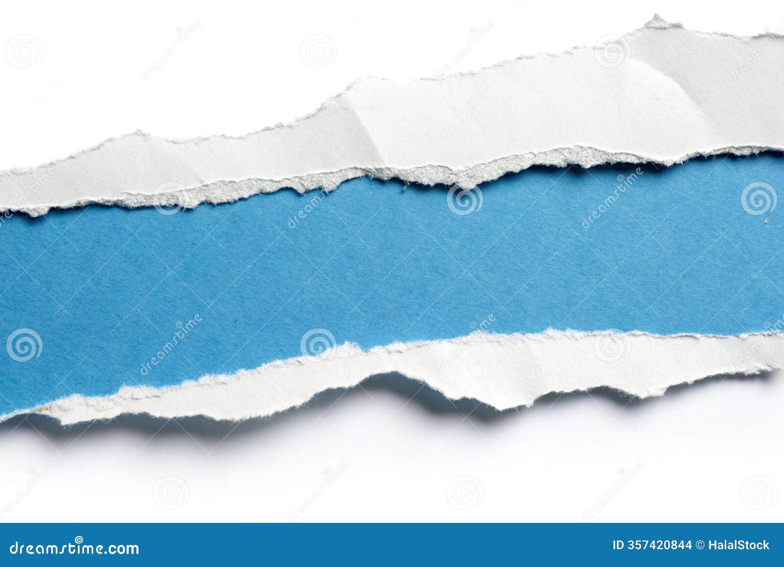 Torn or Ripped Paper Blue Header Isolated Stock Illustration ...