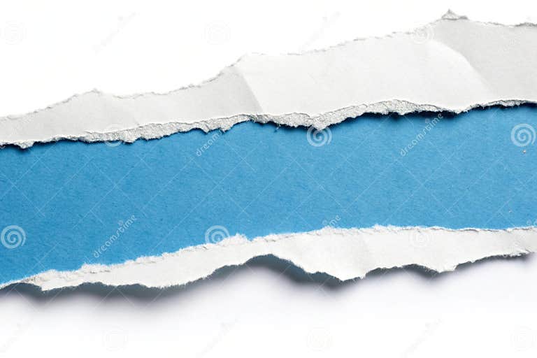 Torn or Ripped Paper Blue Header Isolated Stock Illustration ...