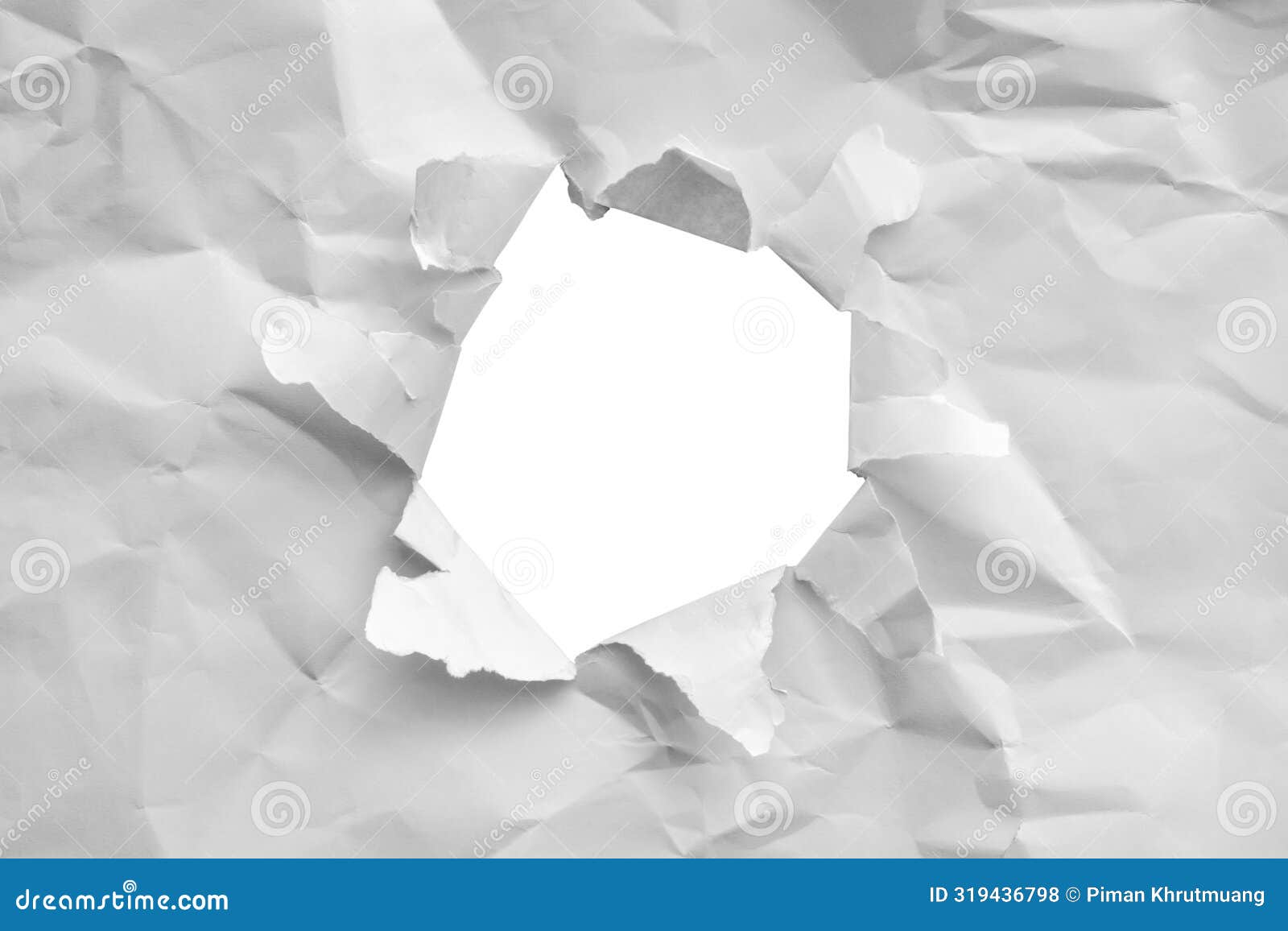 Torn Ripped Paper Hole Isolated on White Stock Photo - Image of ragged ...