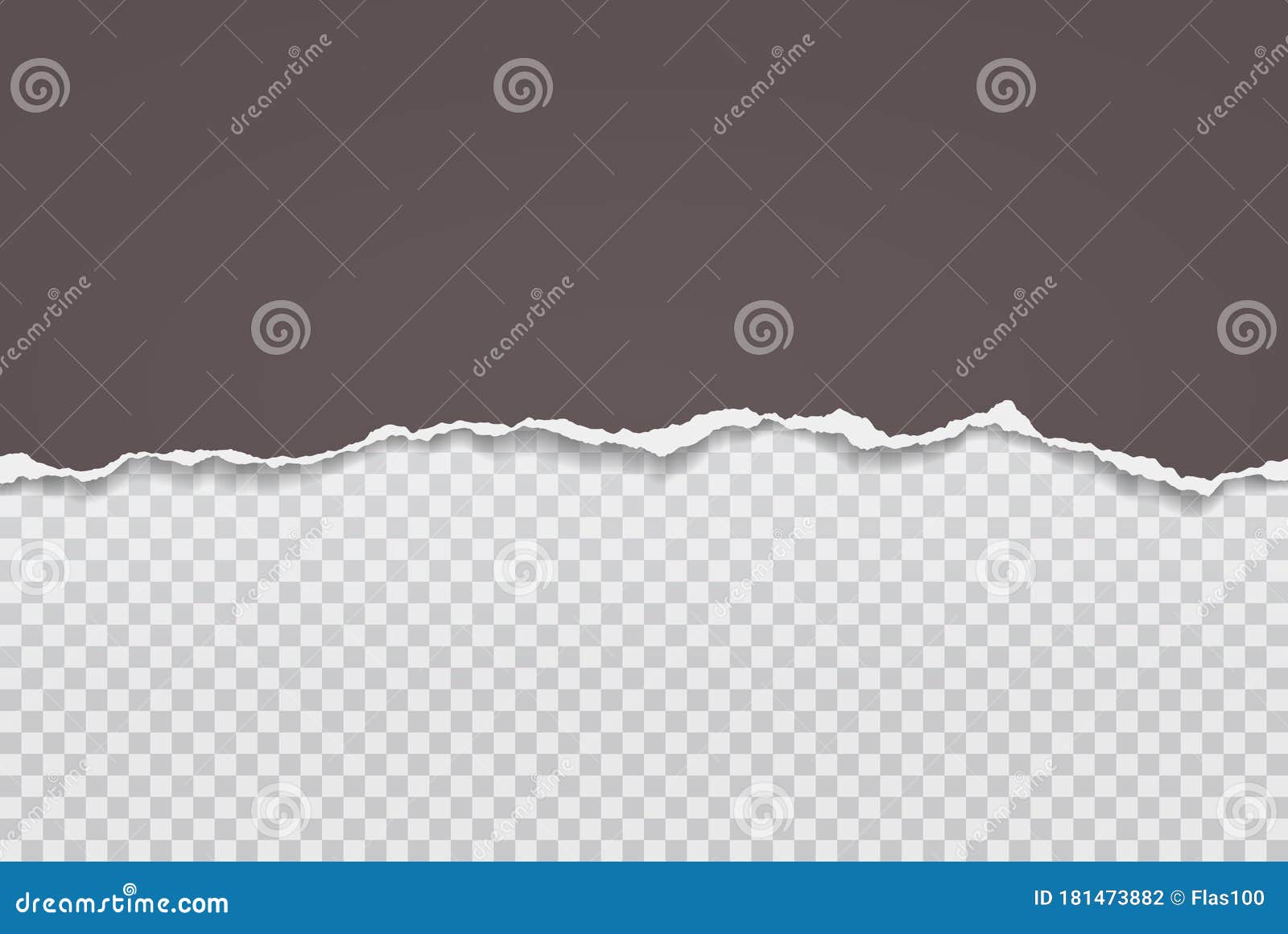 Torn, Ripped Piece of Horizontal Brown Paper with Soft Shadow are on ...