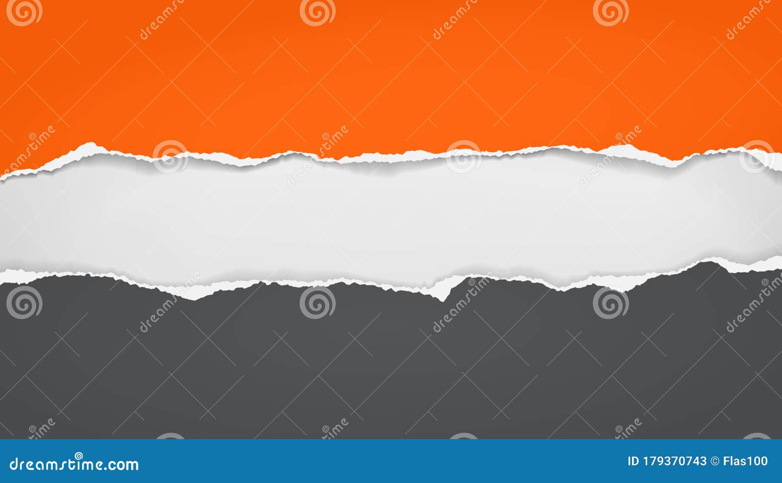 Torn, Ripped Pieces of Horizontal Orange and Black Paper with Soft ...