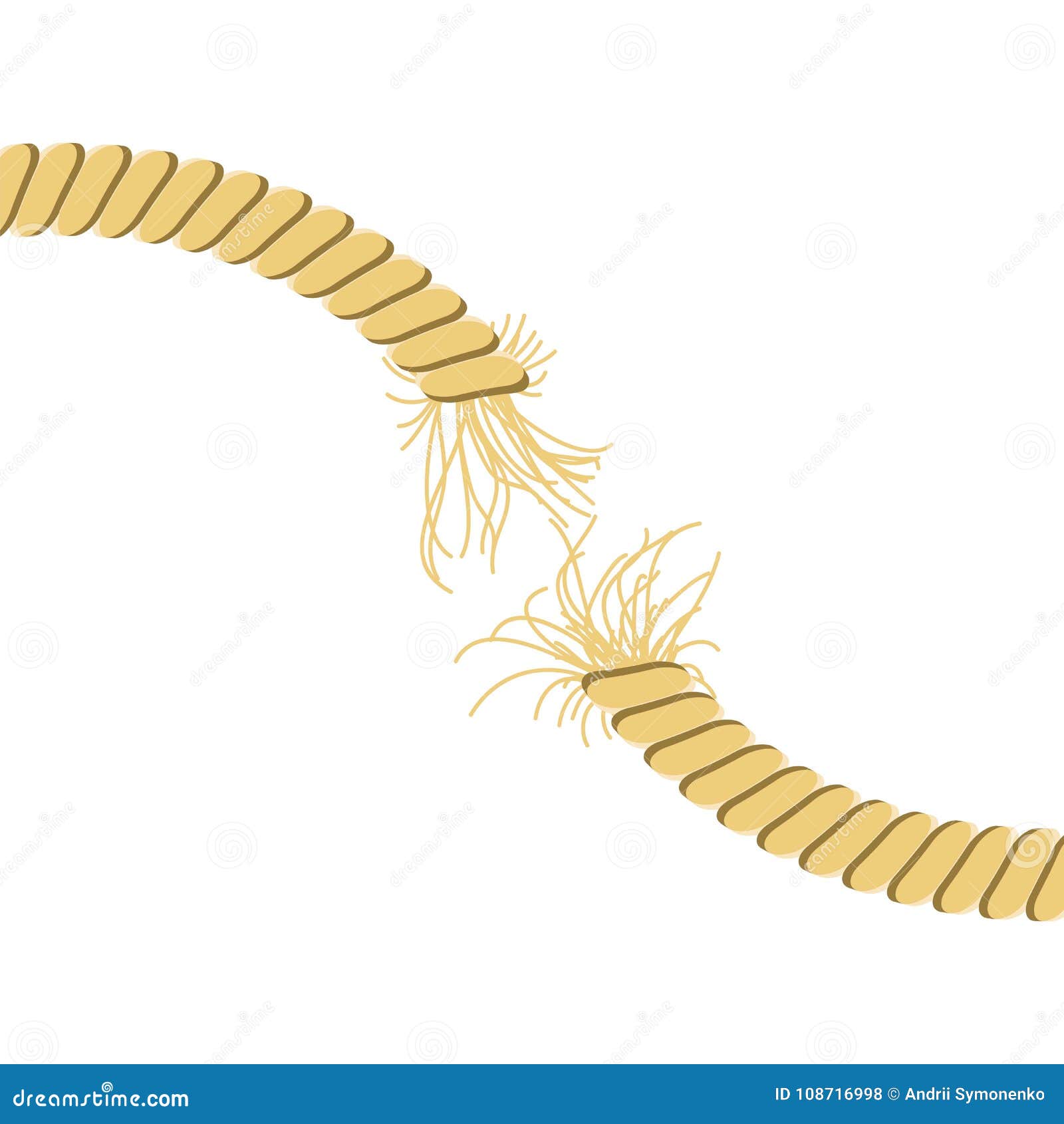 Torn Rope Elements. Vector Illustration Stock. Stock Vector ...