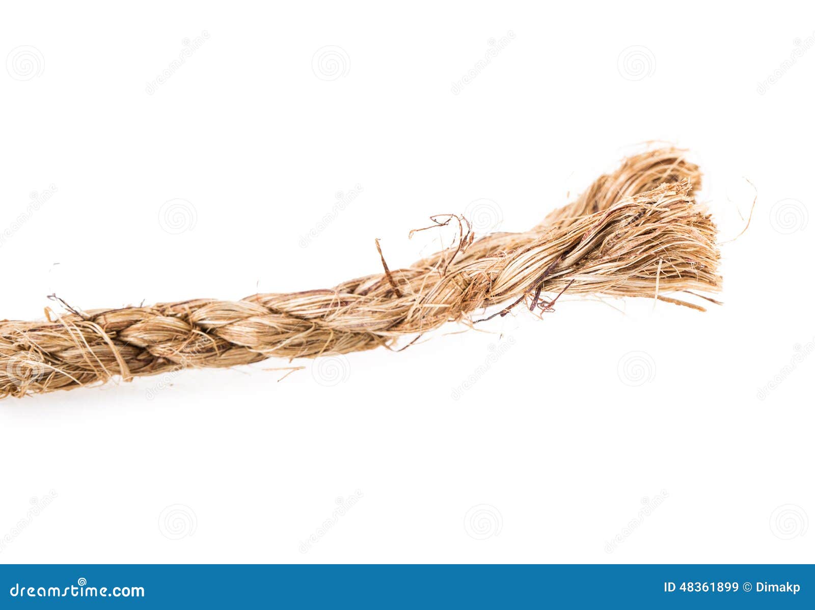 Torn rope stock image. Image of frayed, isolated, power - 48361899