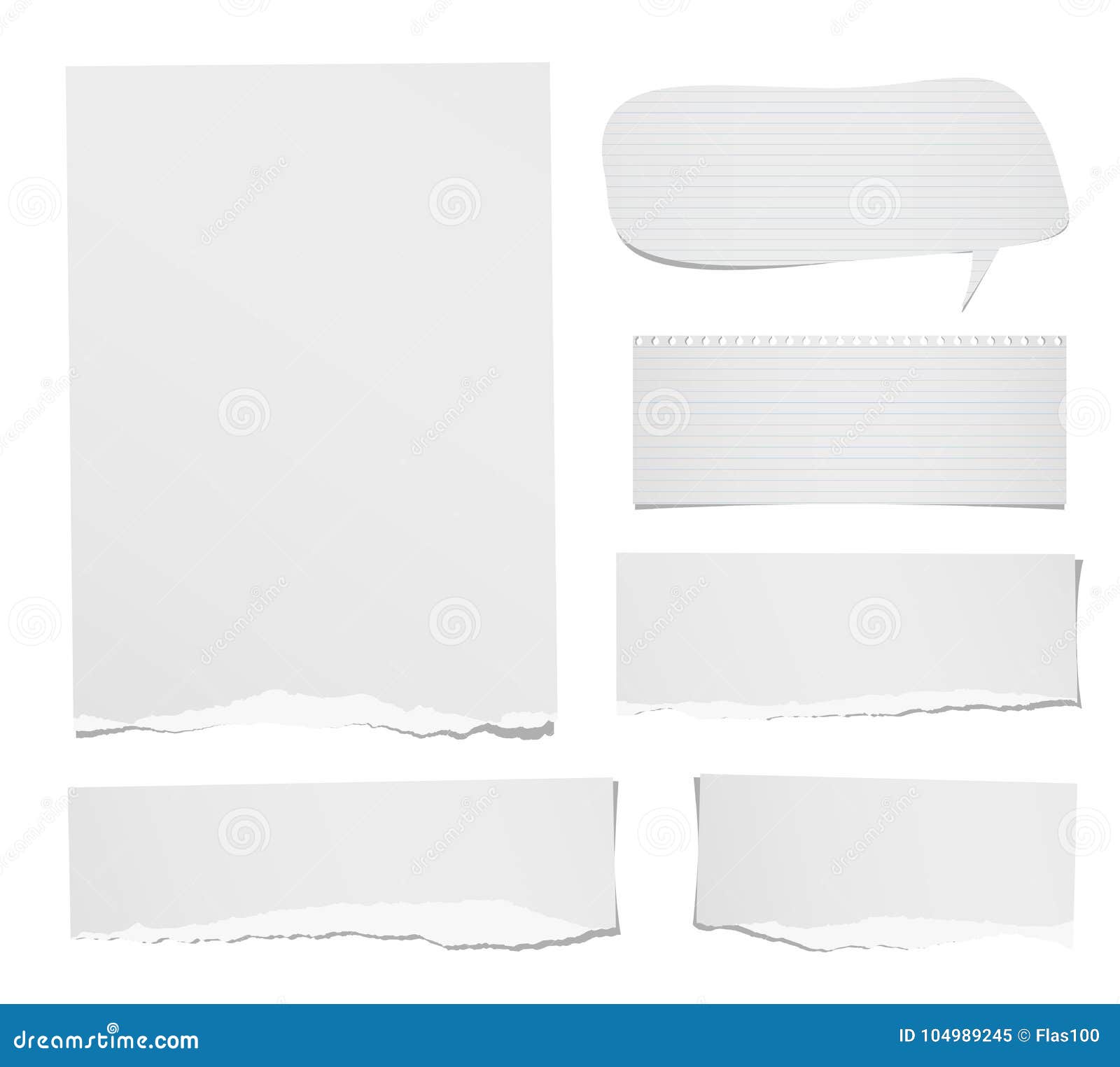 Torn Ruled Note, Copybook, Notebook Sheet Inserted Into Blue Squared ...