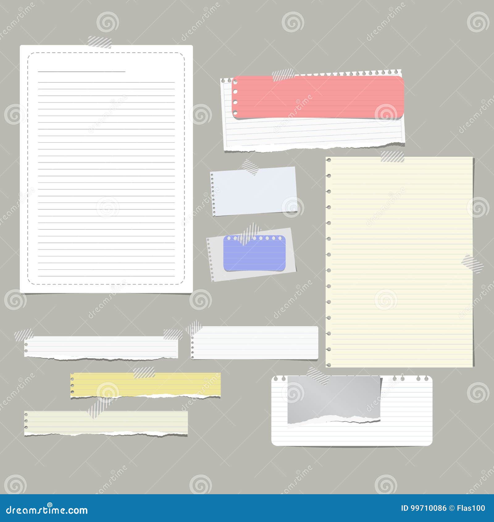 Torn Ruled Note, Copybook, Notebook Sheet Inserted Into Blue Squared ...