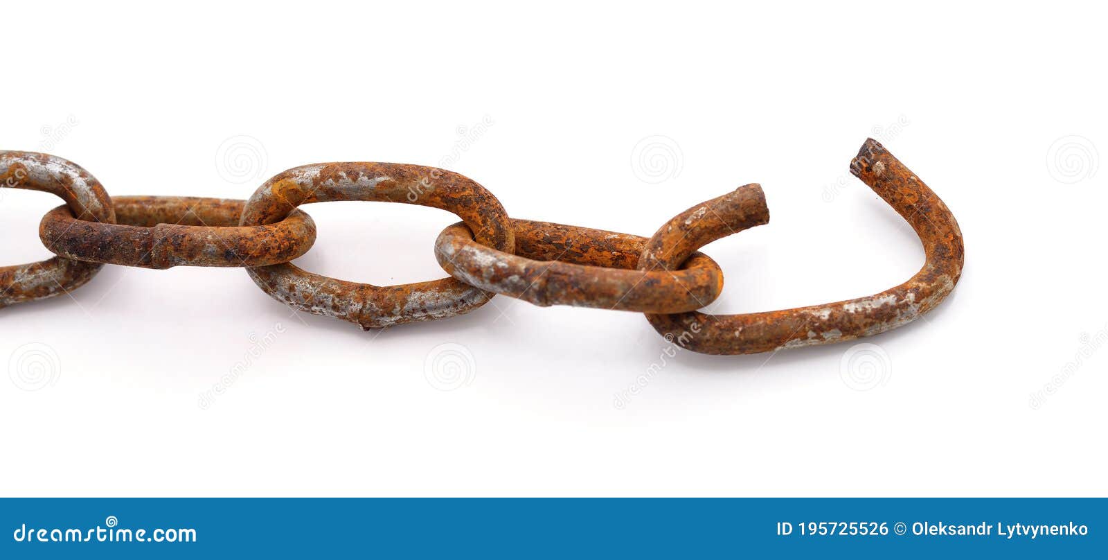 Torn rusty chain stock photo. Image of aged, chain, abstract - 195725526