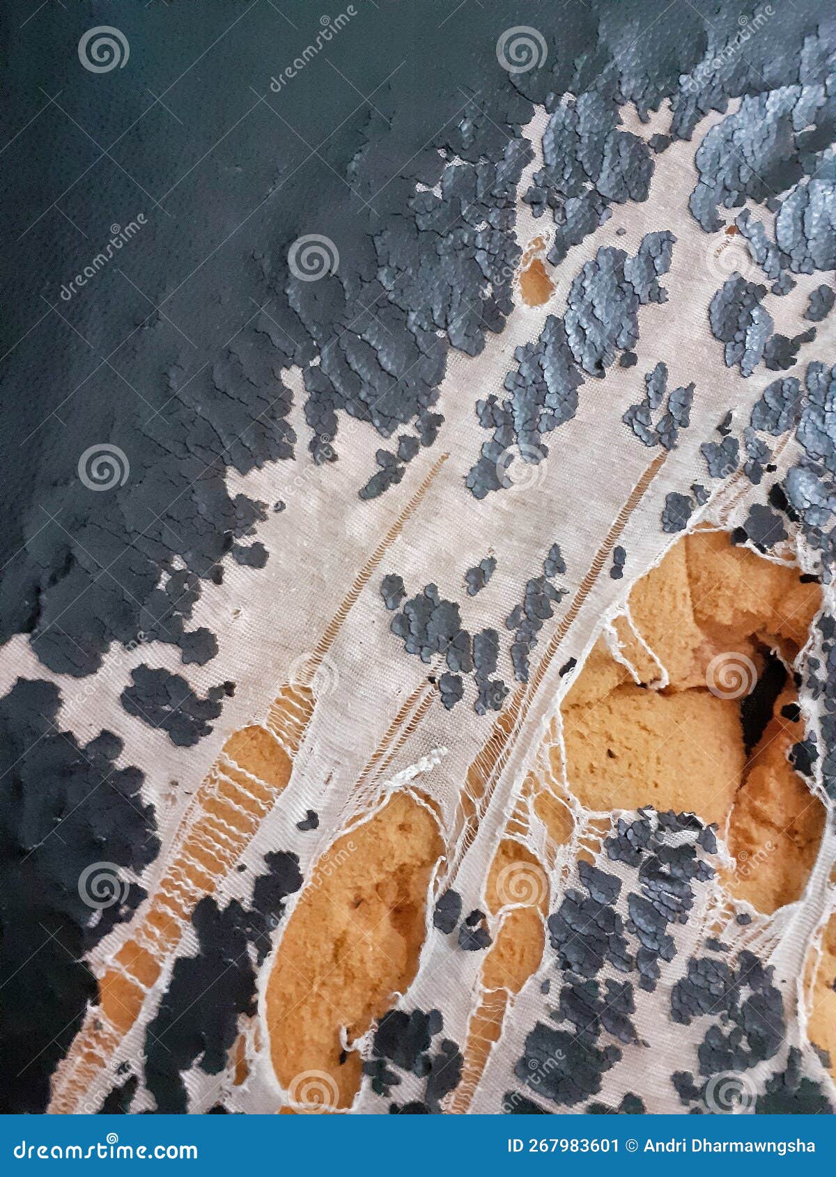 The Torn Seat Upholstery Shows Its Foam Stock Image - Image of torn ...