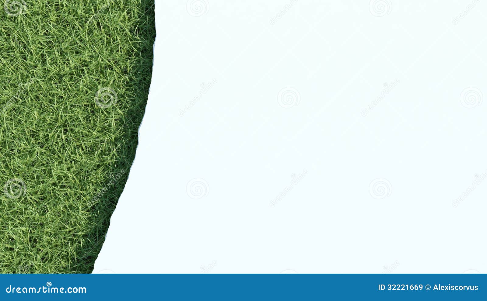 Torn Sheet of Paper Over Grass Field Stock Illustration - Illustration ...