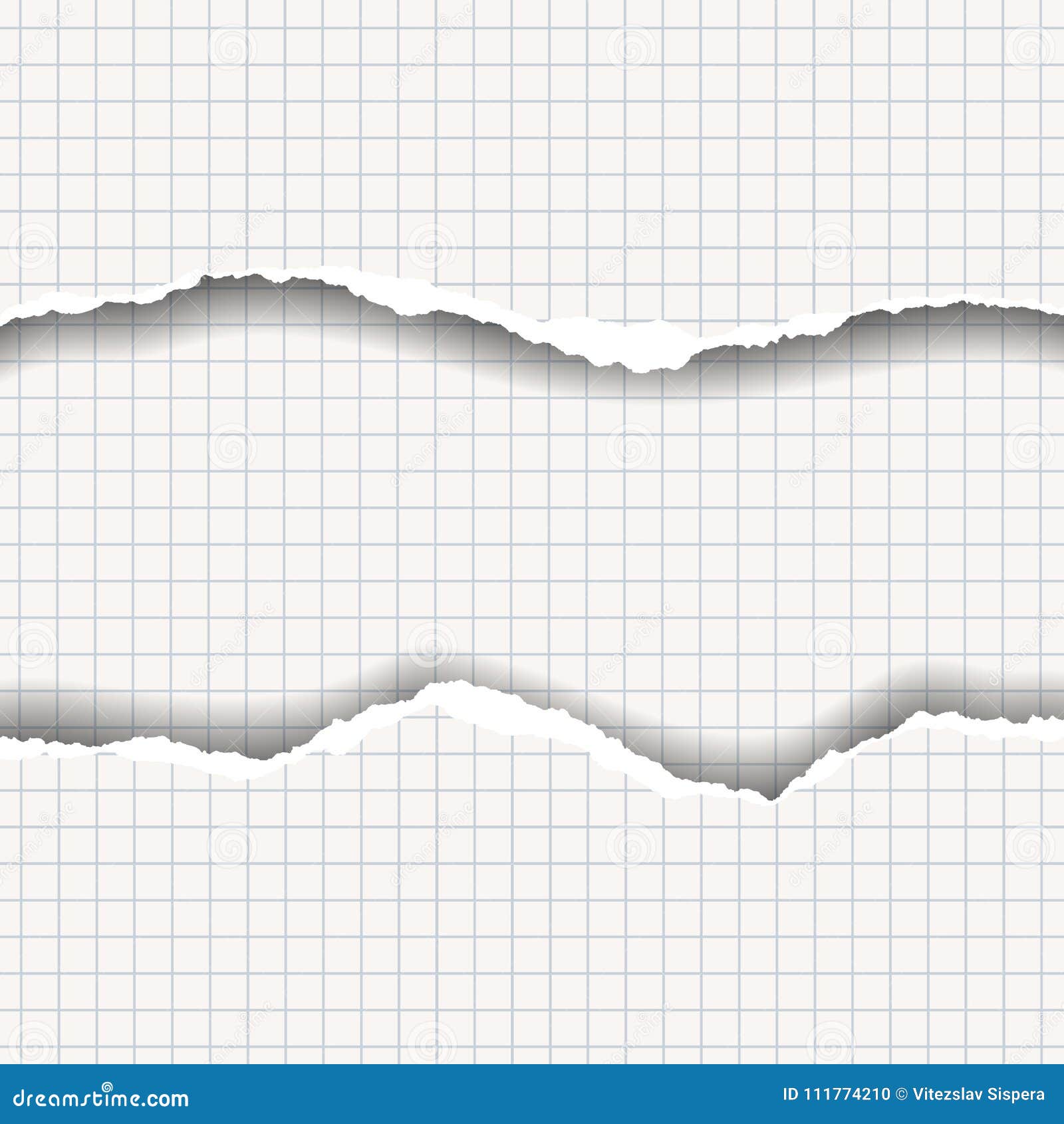 Torn Sheet of Square Paper with Shadow and Space for Text Stock Vector ...