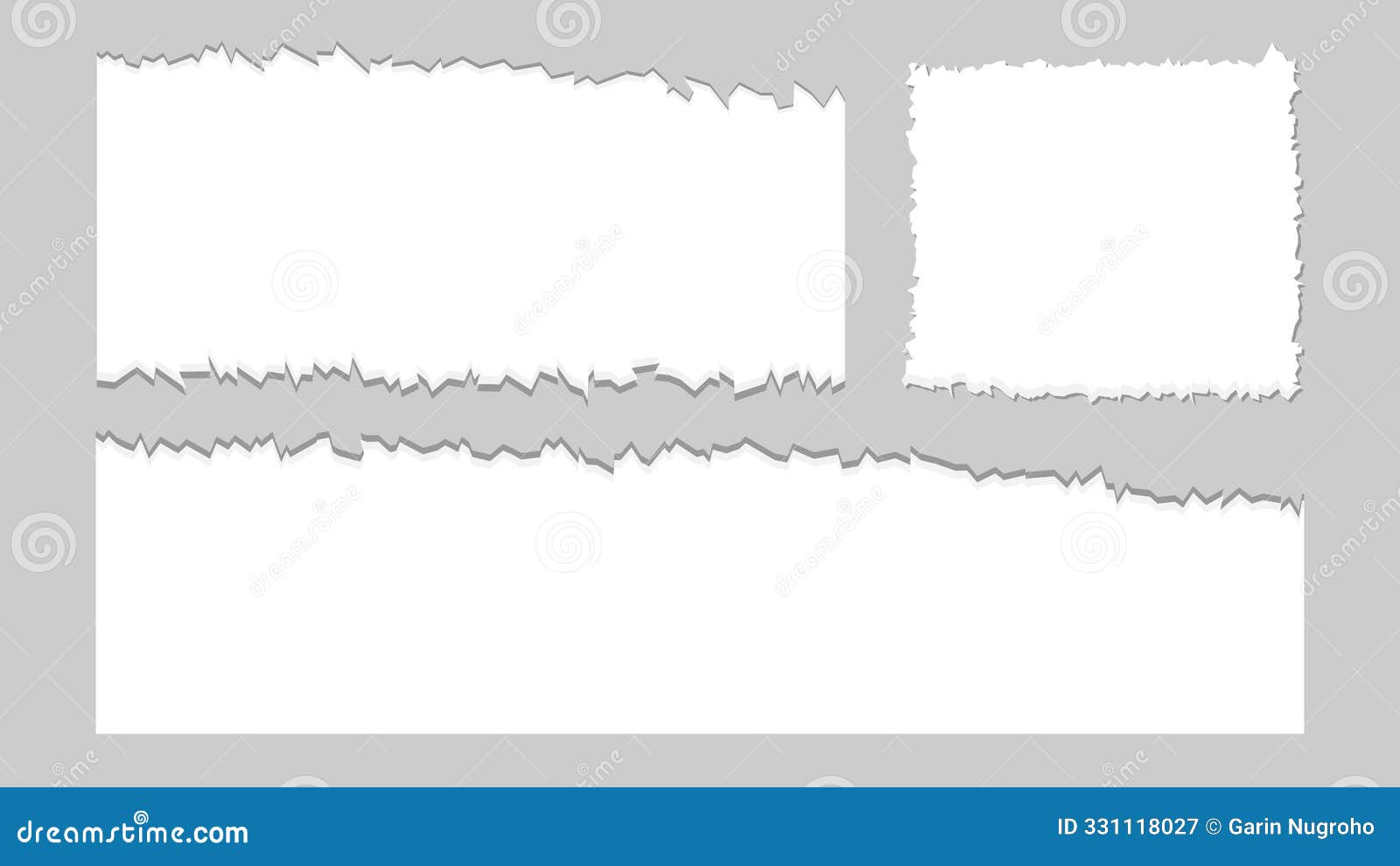 Torn Sheets of Paper. Torn Paper Strips Set Stock Illustration ...