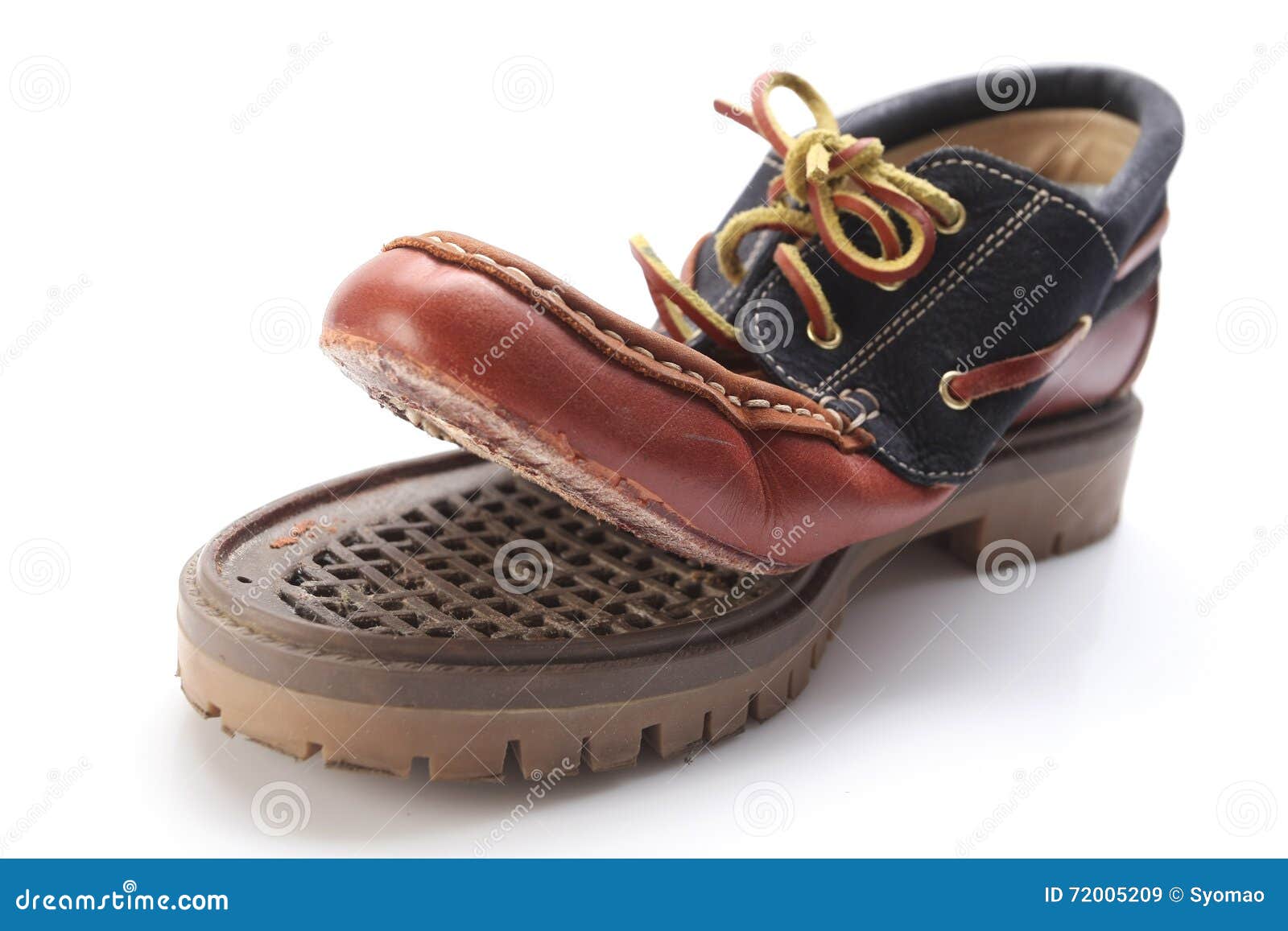 Torn Shoe on a White Background Isolate. Stock Image - Image of dirty ...