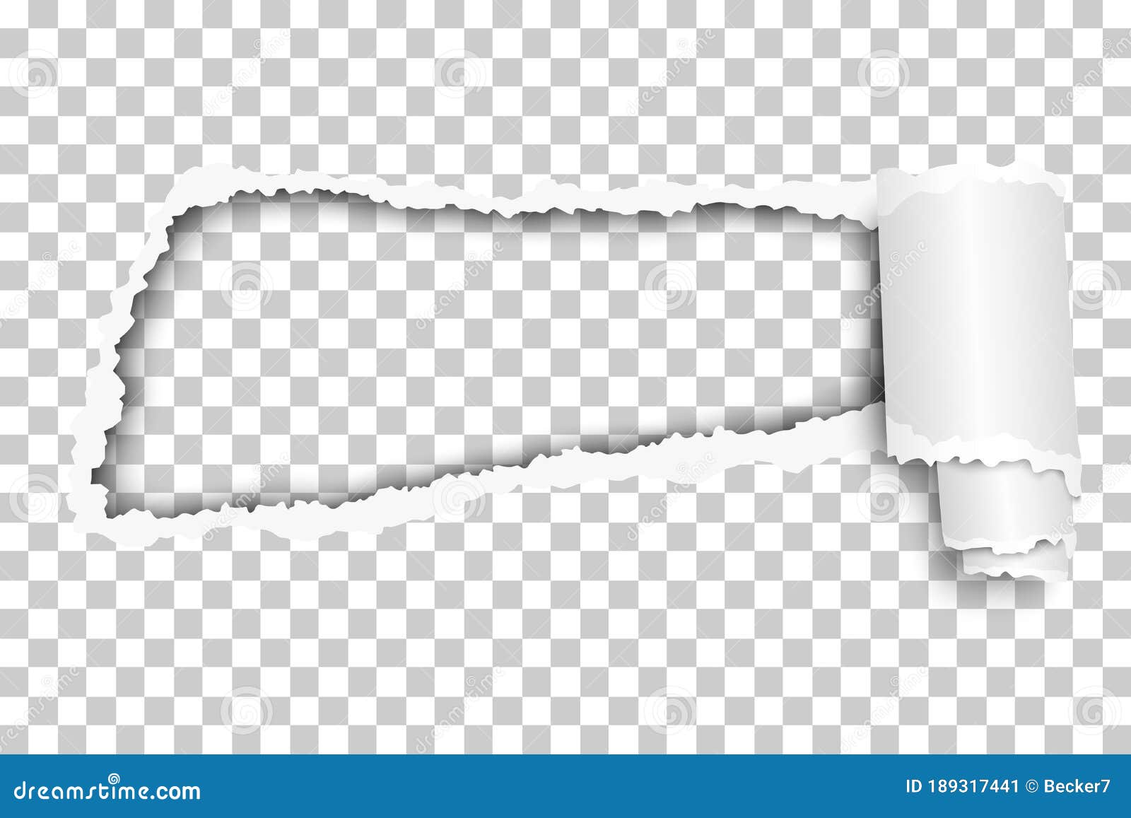 Torn, Snatched Hole in Sheet of Checkered Transparent Paper with Paper ...