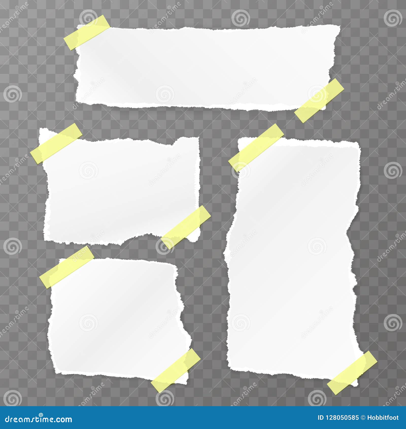 Torn Square paper set stock vector. Illustration of grunge - 128050585