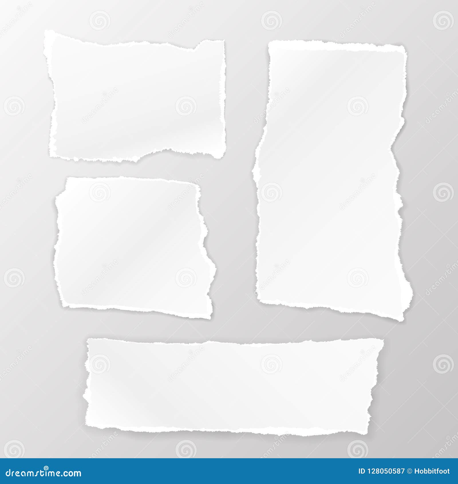 Torn Square paper set stock vector. Illustration of light - 128050587