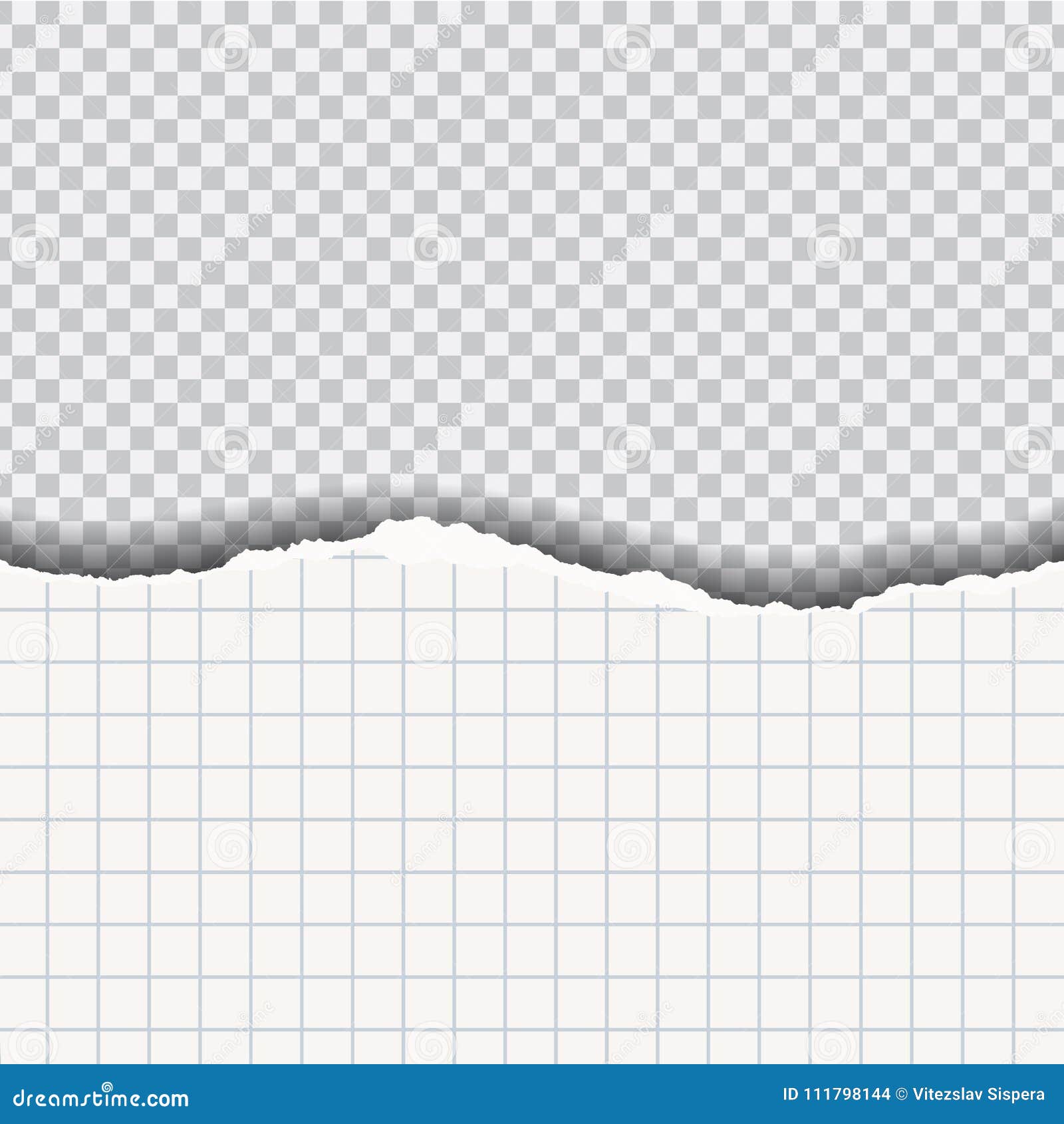 Torn Square Paper with Shadow, on a Transparent Background Stock Vector ...