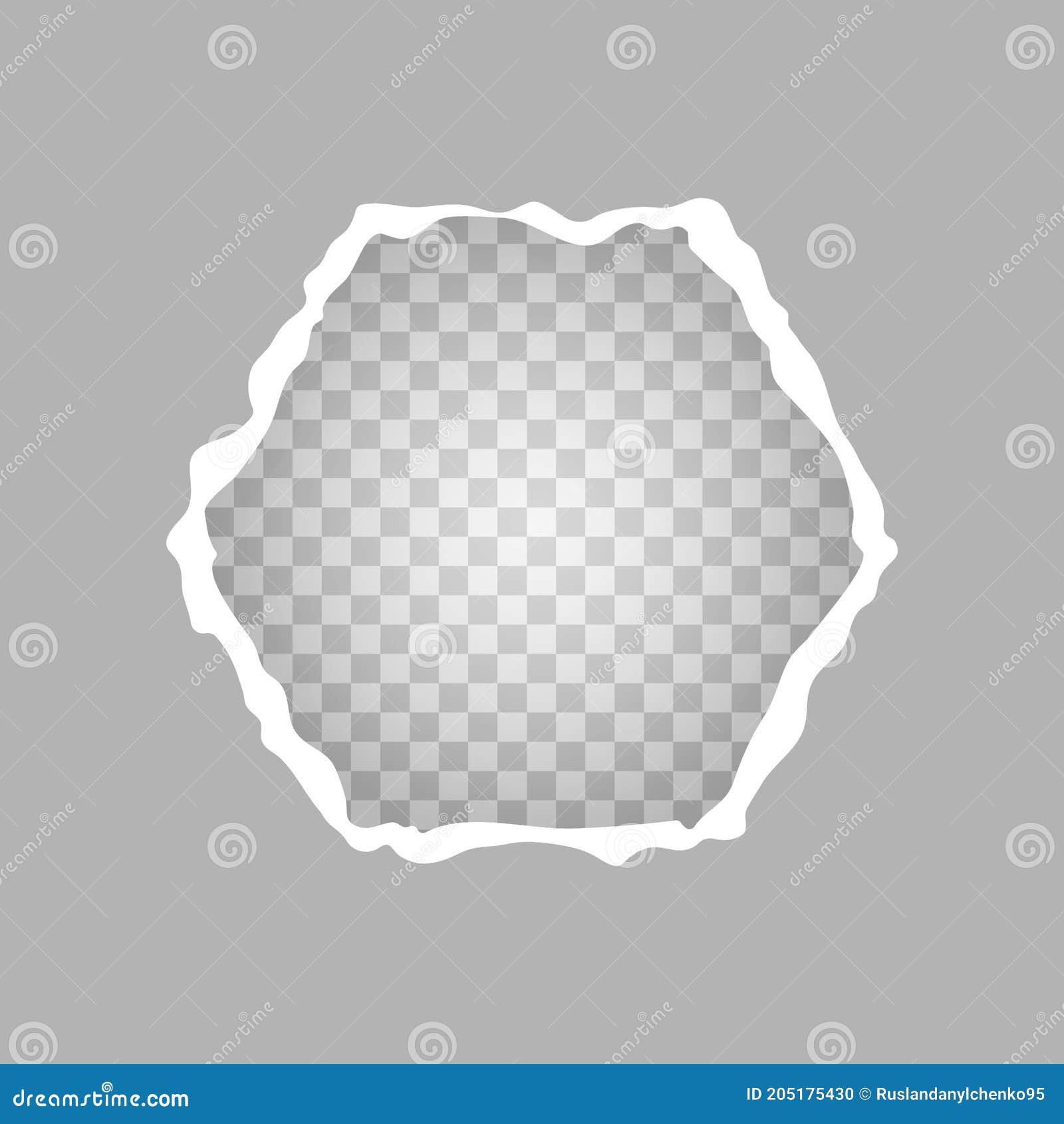 Torn Square Shaped Piece of Paper, a Hole in a Sheet of Paper on a ...