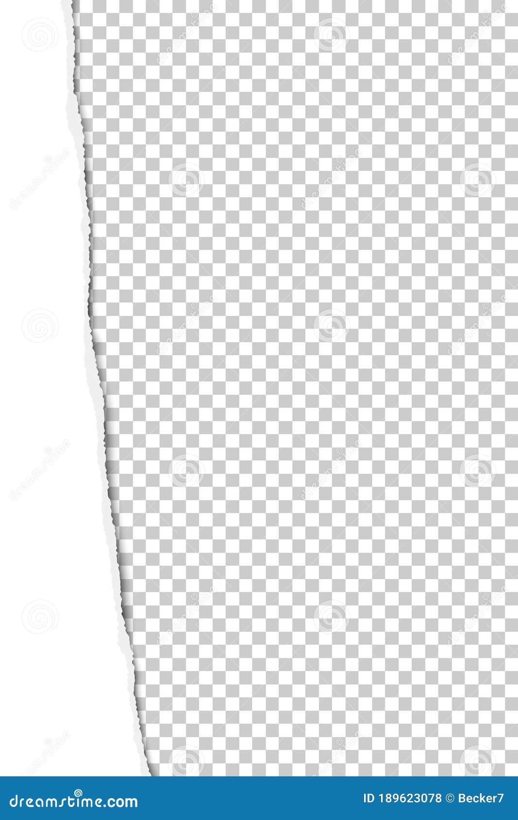 Vertical Sheet Of Transparent Paper Teared From Top To Bottom Placed On ...