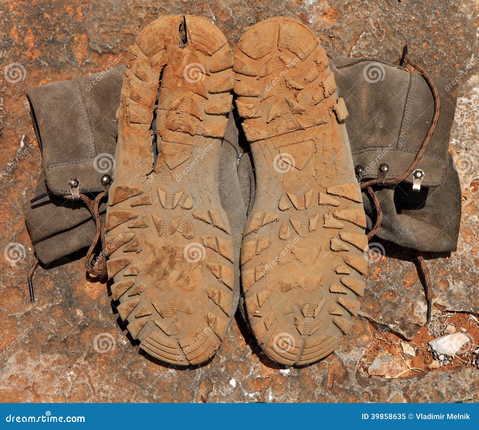 Torn trekking boots stock image. Image of hiking, footstep - 39858635