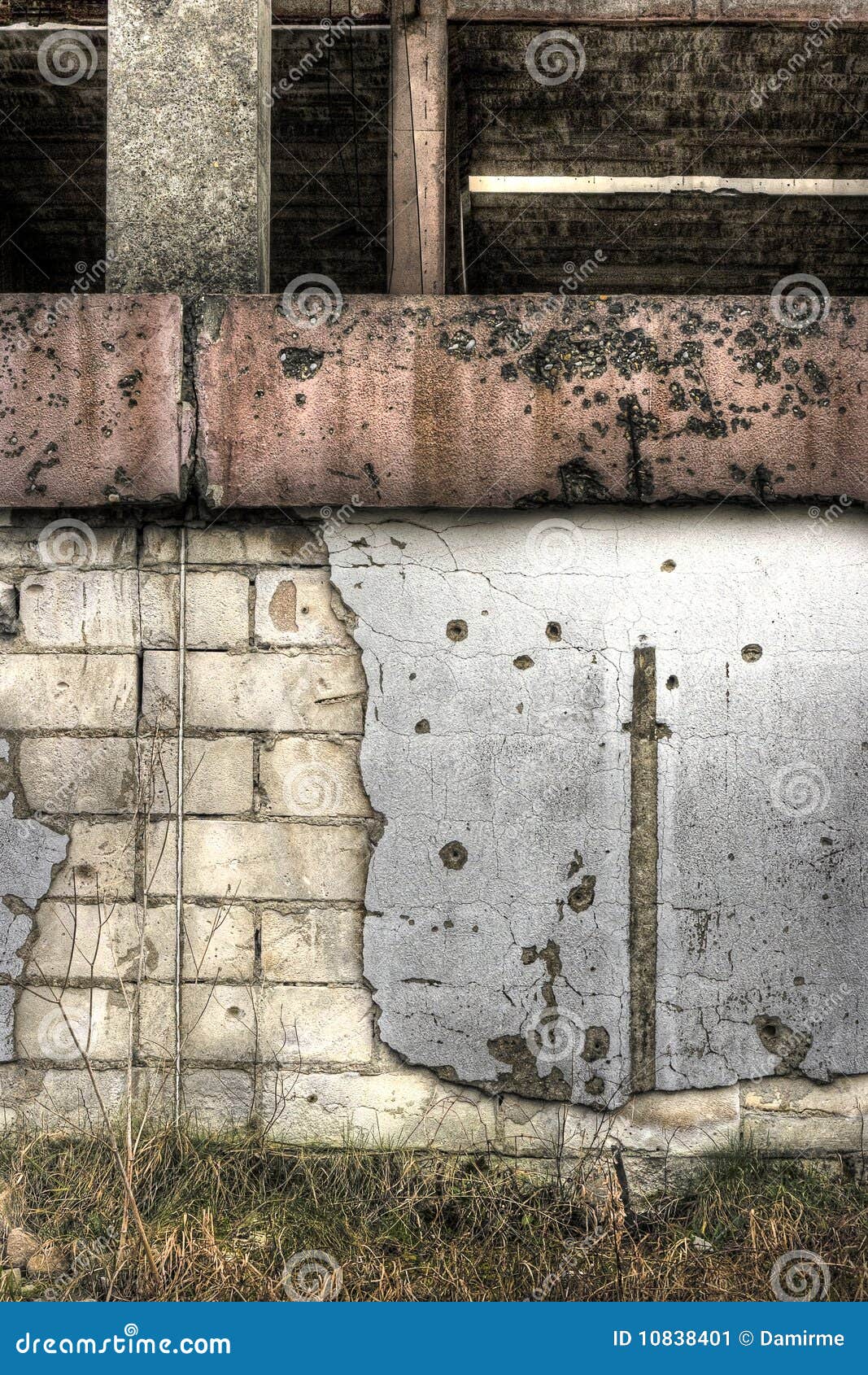 Torn up building wall stock image. Image of high, islamic - 10838401