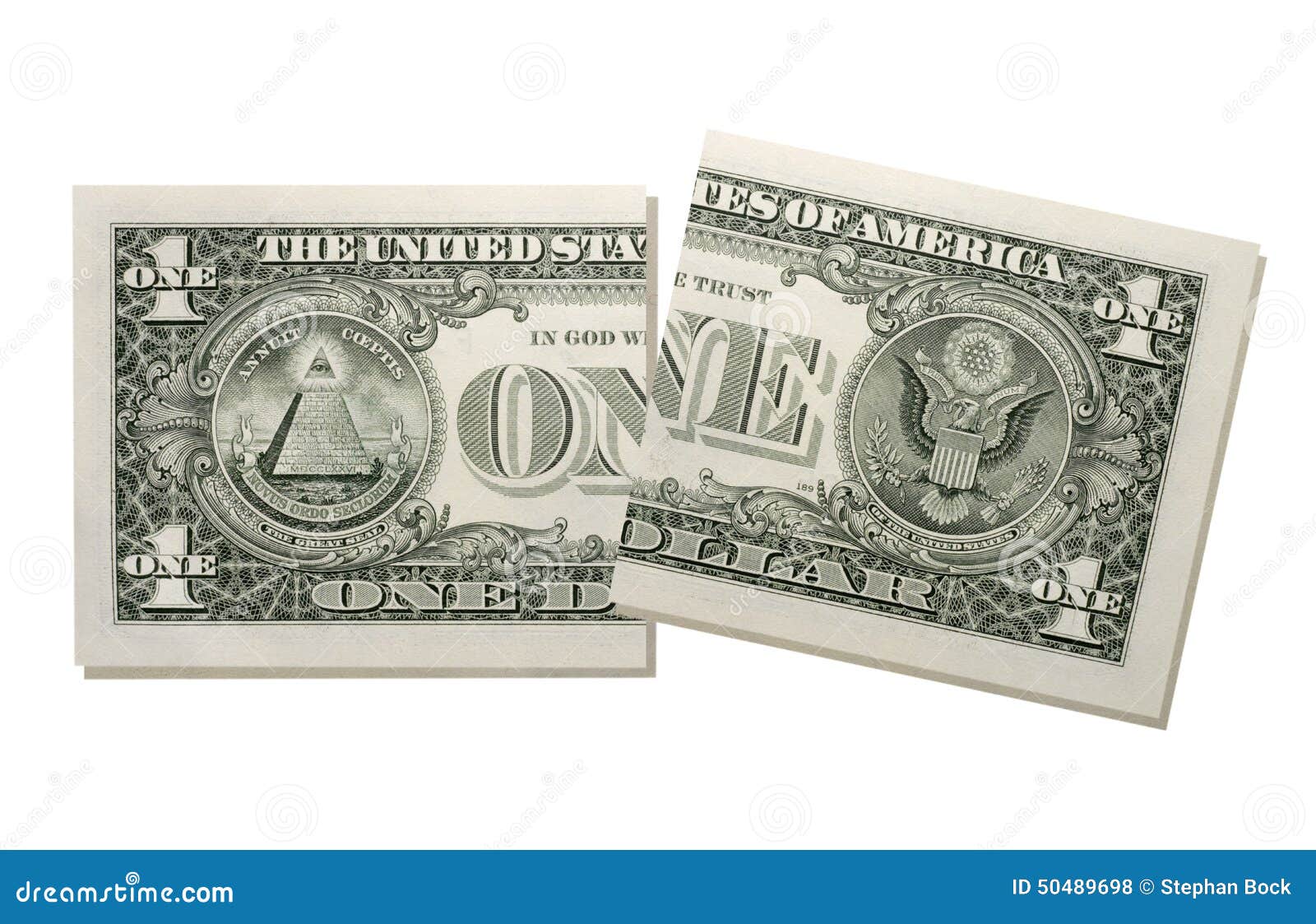 Torn US Dollar Note, Close-up Stock Photo - Image of damaged, america ...
