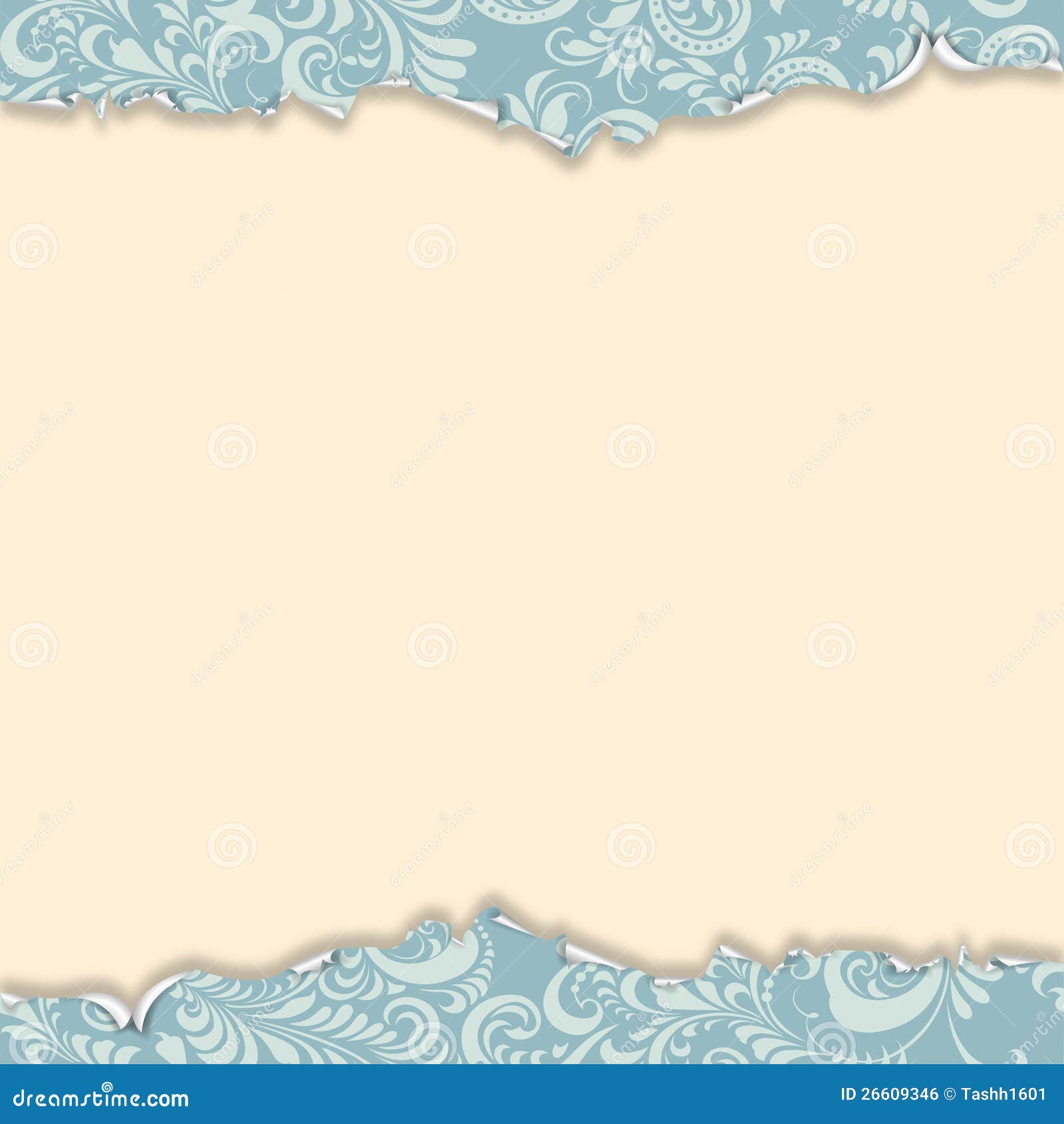 Torn wallpaper stock vector. Illustration of design, copy - 26609346