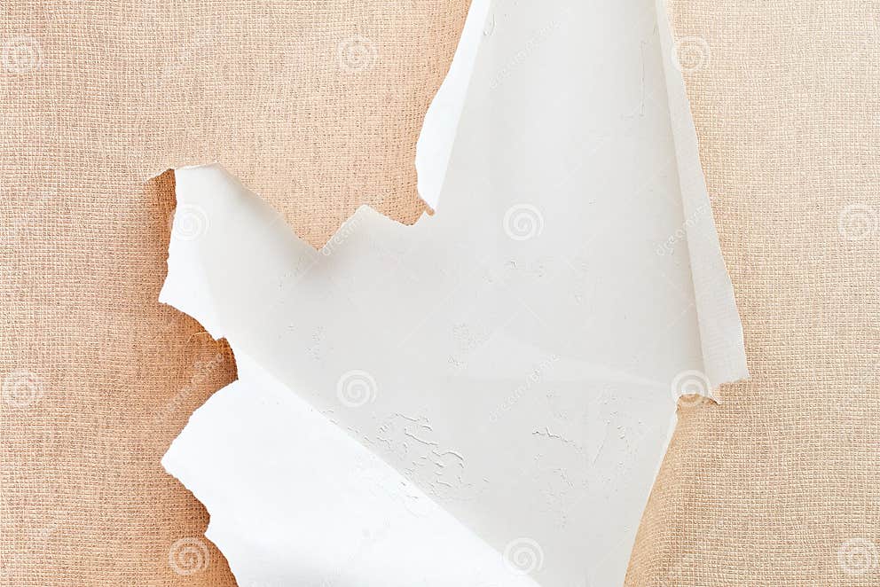 Torn Wallpaper with a Hole on the Wall Stock Image - Image of retro ...